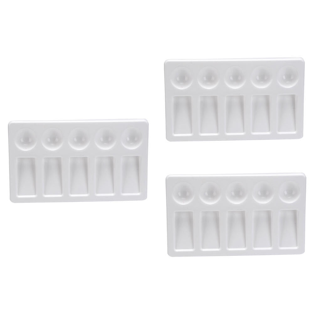 3 Pcs Plastic Palette Color Mixer Art Drawing Trays Round Serving Tray ...