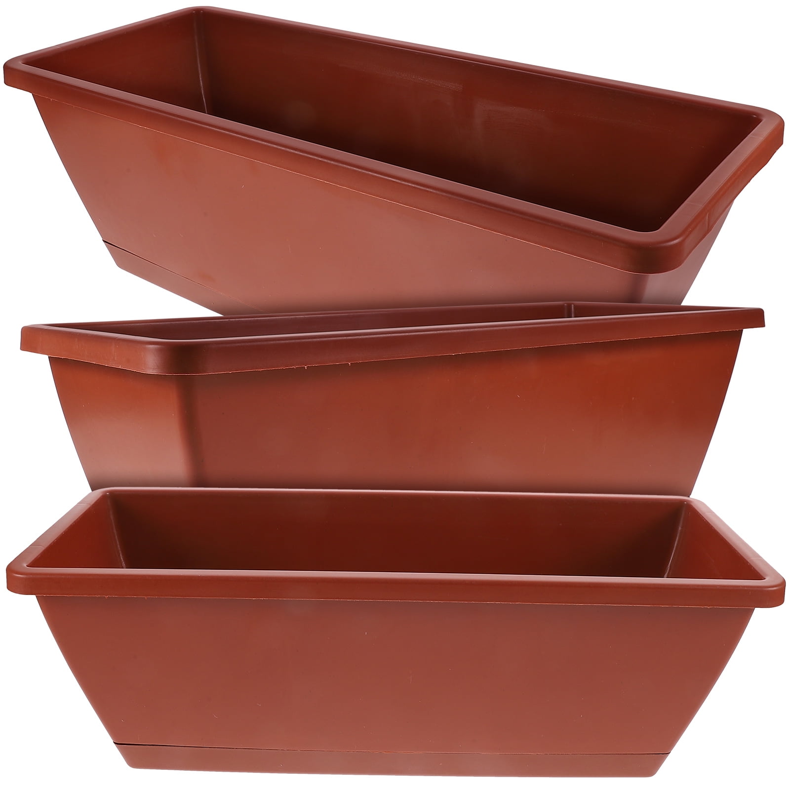 3 Pcs Plastic Planter Holder Garden Pot Pots Woven Basket Red - Walmart.com