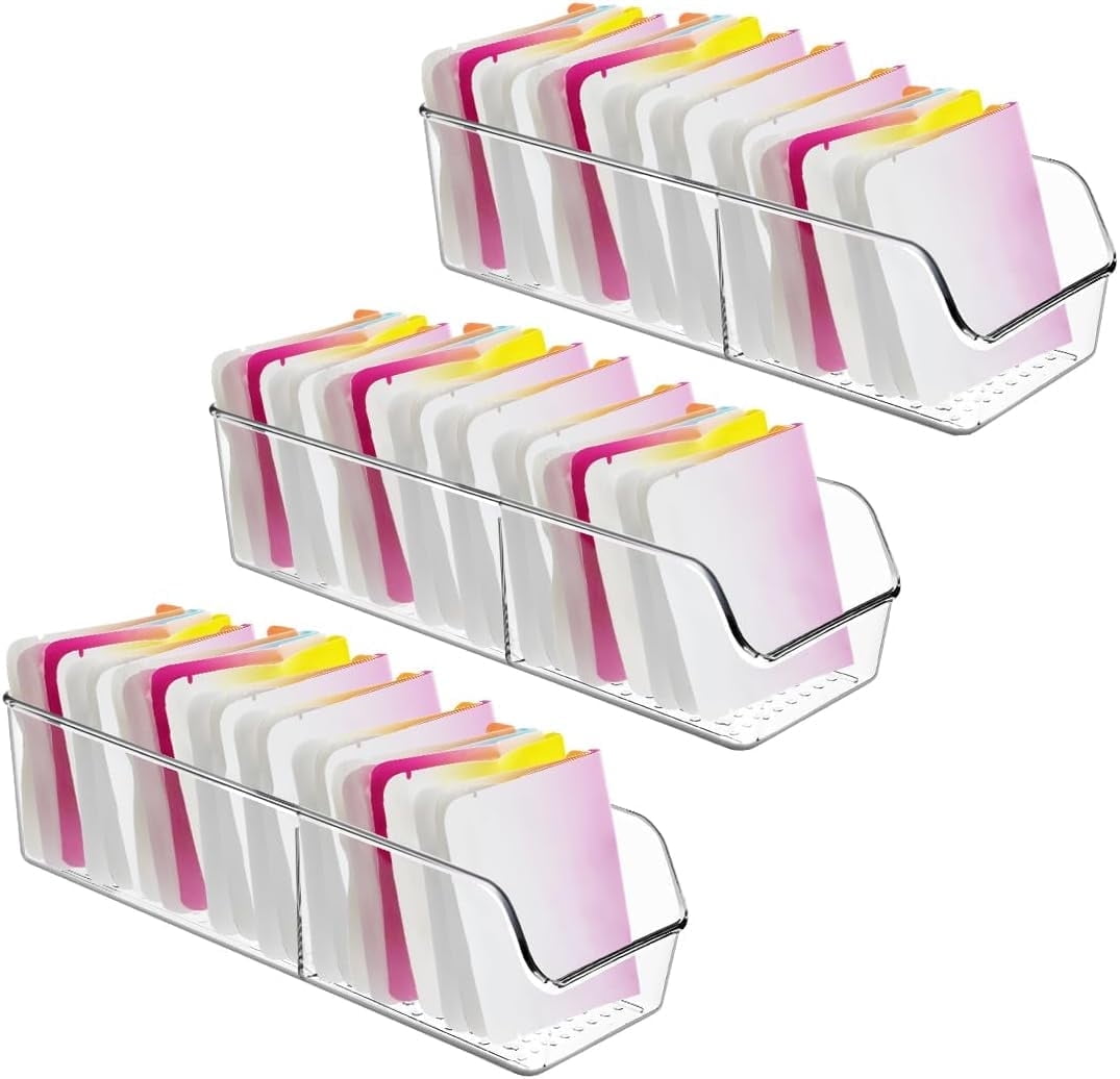 3 Pcs Plastic Tea Box, Clear Tea Bag Storage, Divided Tea Bag Organiser ...