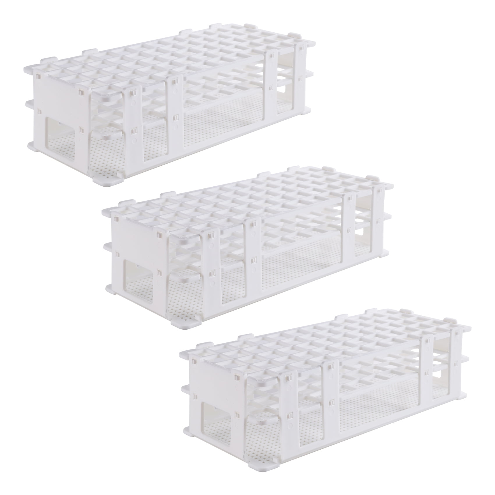 3 Pcs Plastic Test Tube Holders, 60 Holes, for 16 mm Tubes, White ...