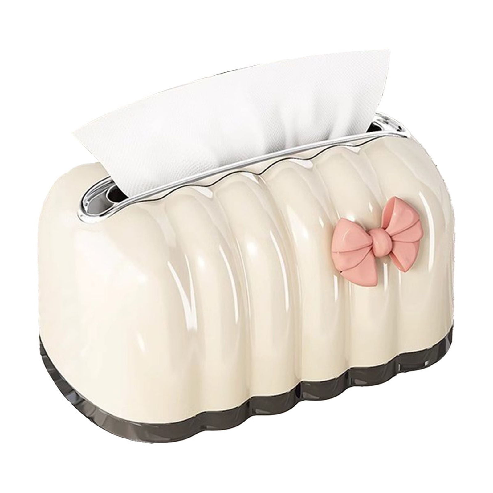 3 Pcs Plastic Tissue Box Cover - White Decorative Storage for Living ...
