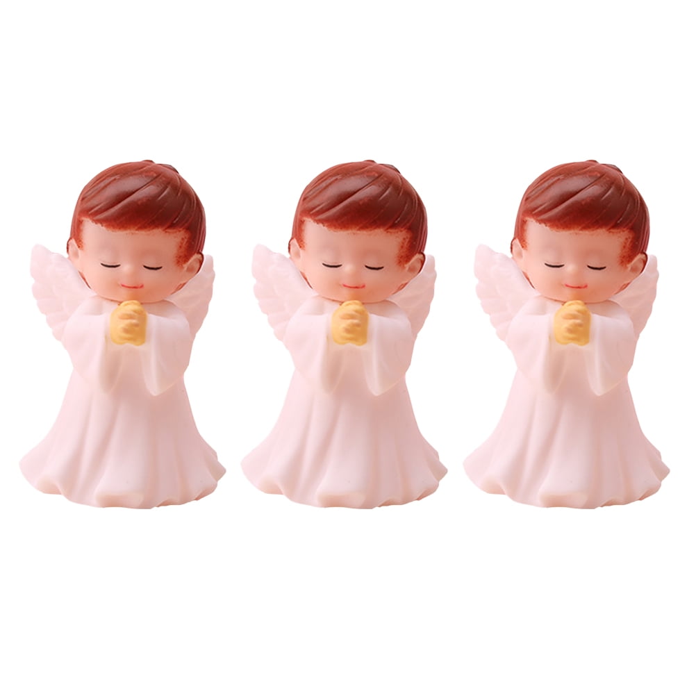 Worgeous 3Pcs White Plastic Angel Baby Statue for Home and Office Decor ...