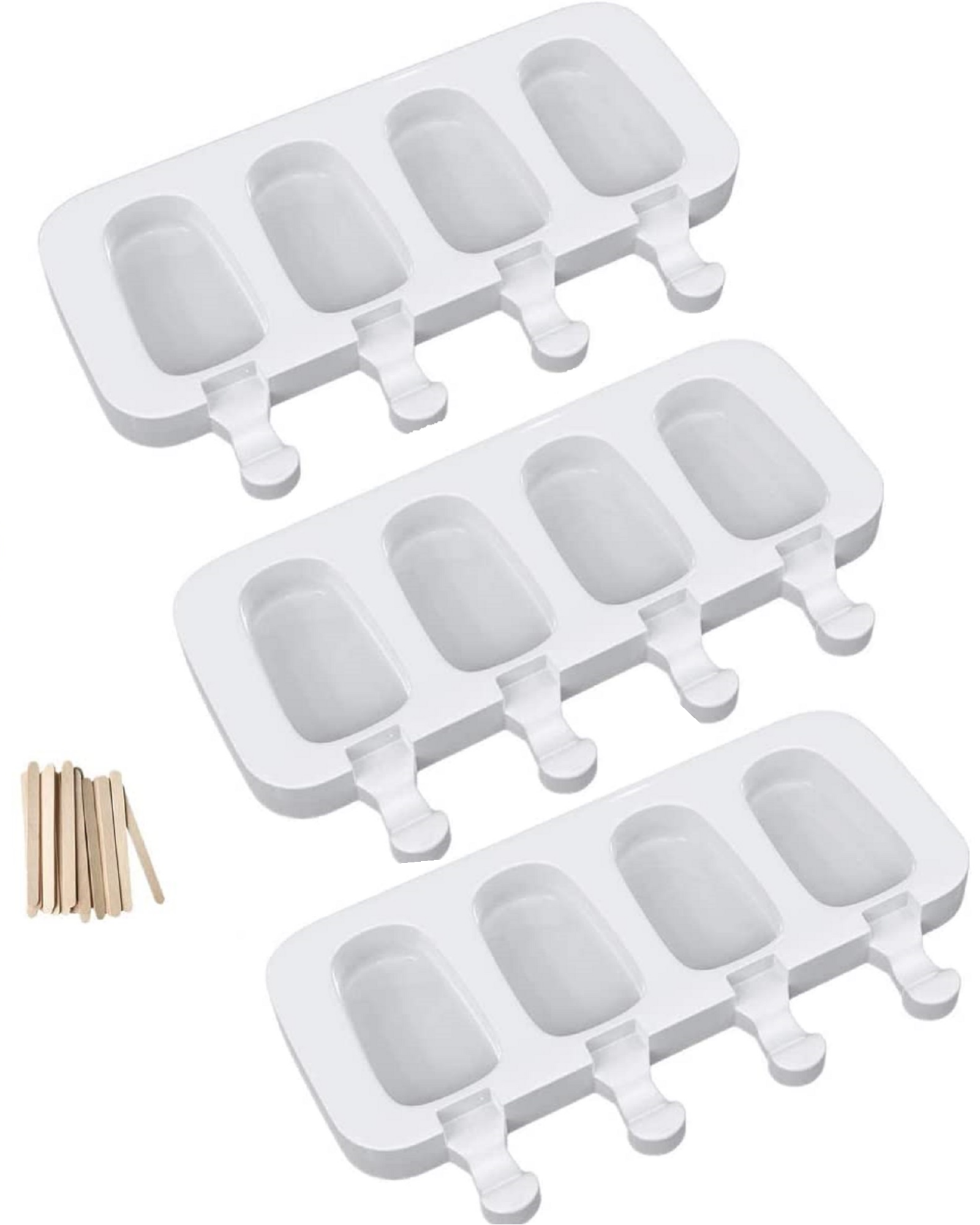 18-Piece Jumbo Pop Molds - Reusable Plastic Ice Pop Sticks in Red ...