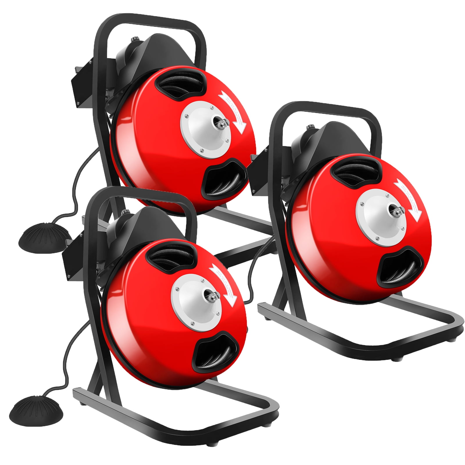 3 Pcs Portable Drain Cleaner Machine 600Inch×0.5Inch ,250W Inner Core ...