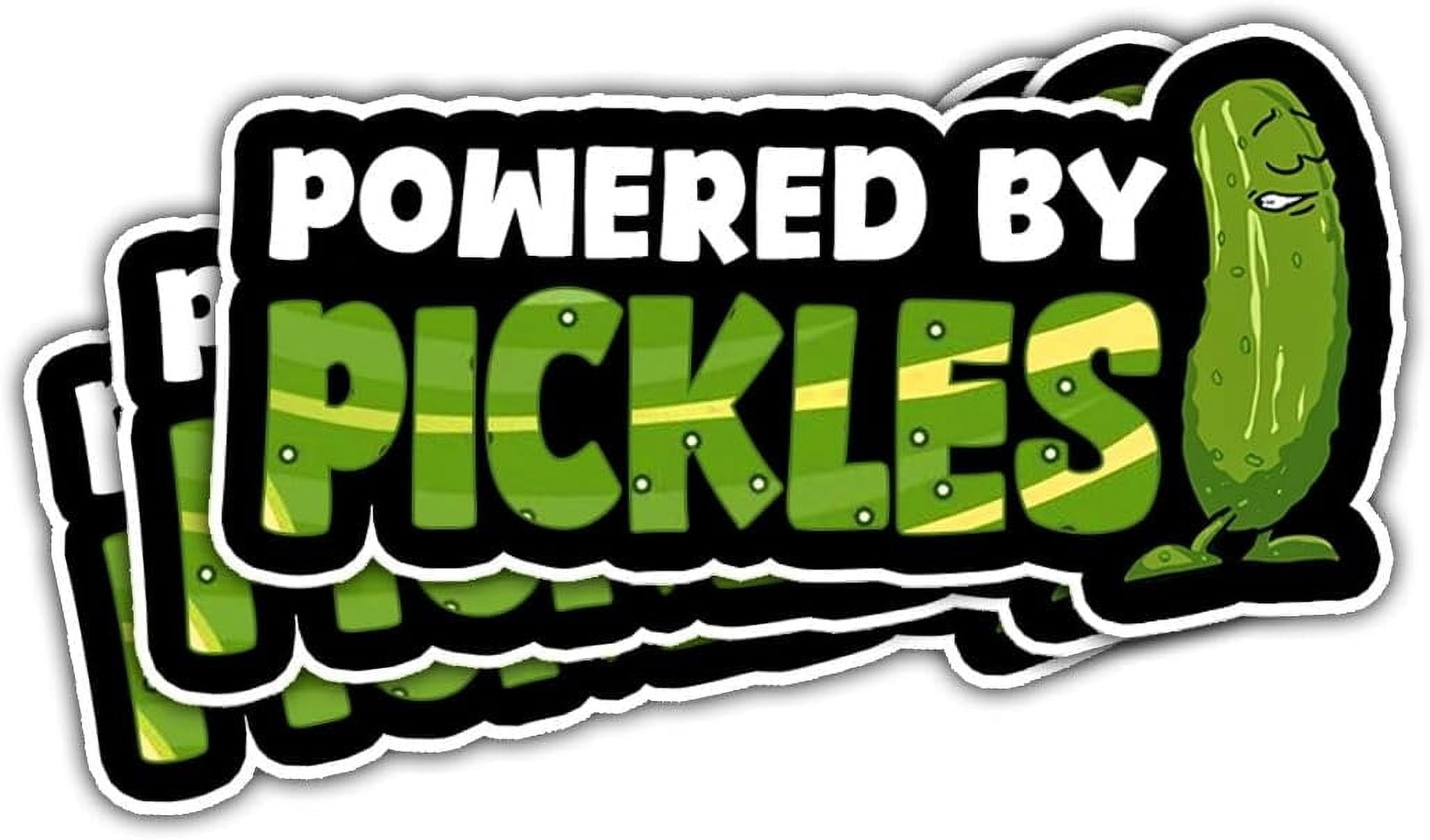 3 Pcs Powered by Pickles Sticker Gift Dill with It Sticker Funny ...