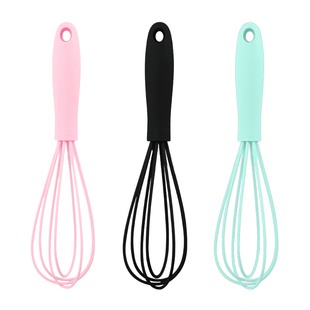 3 Pcs Premium Colorful Kitchen Mini Silicone Whisks - Mini Whisk Set ...