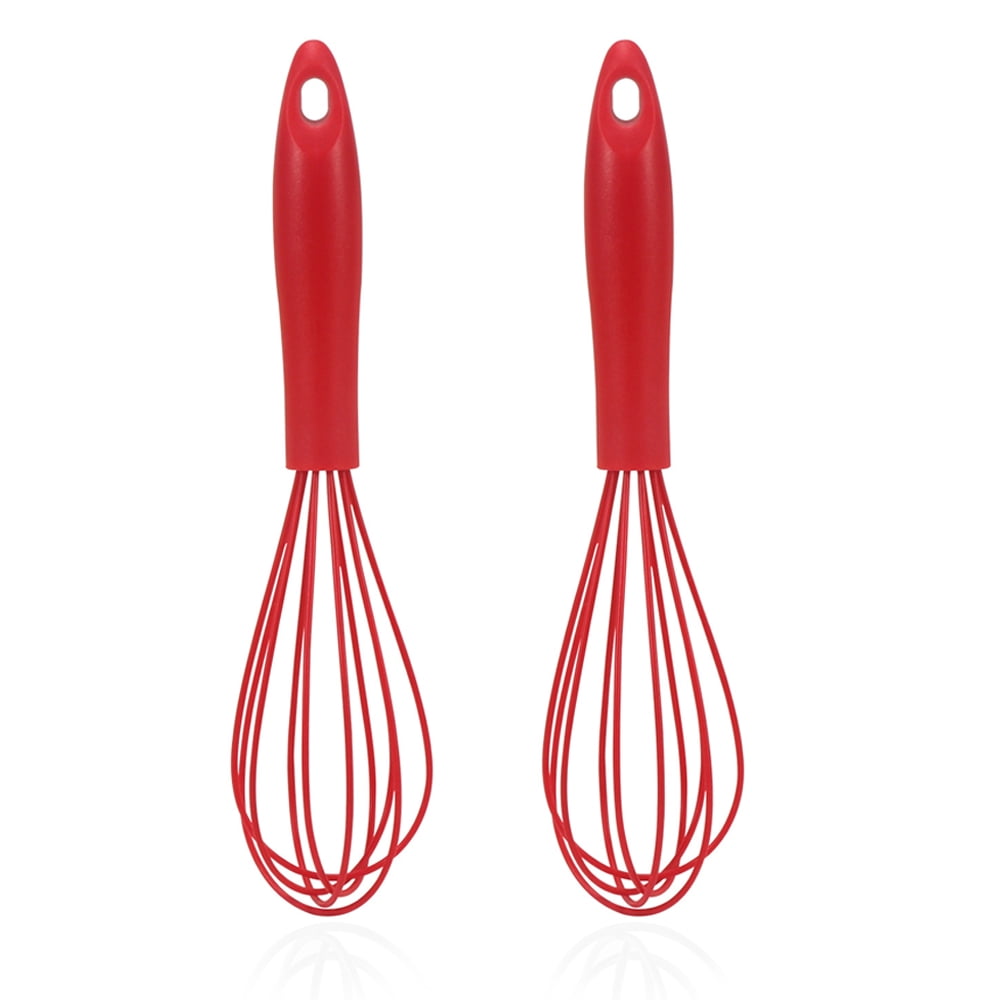 3 Pcs Premium Kitchen Mini Silicone Whisks Mini Whisk Set Egg Beaterred