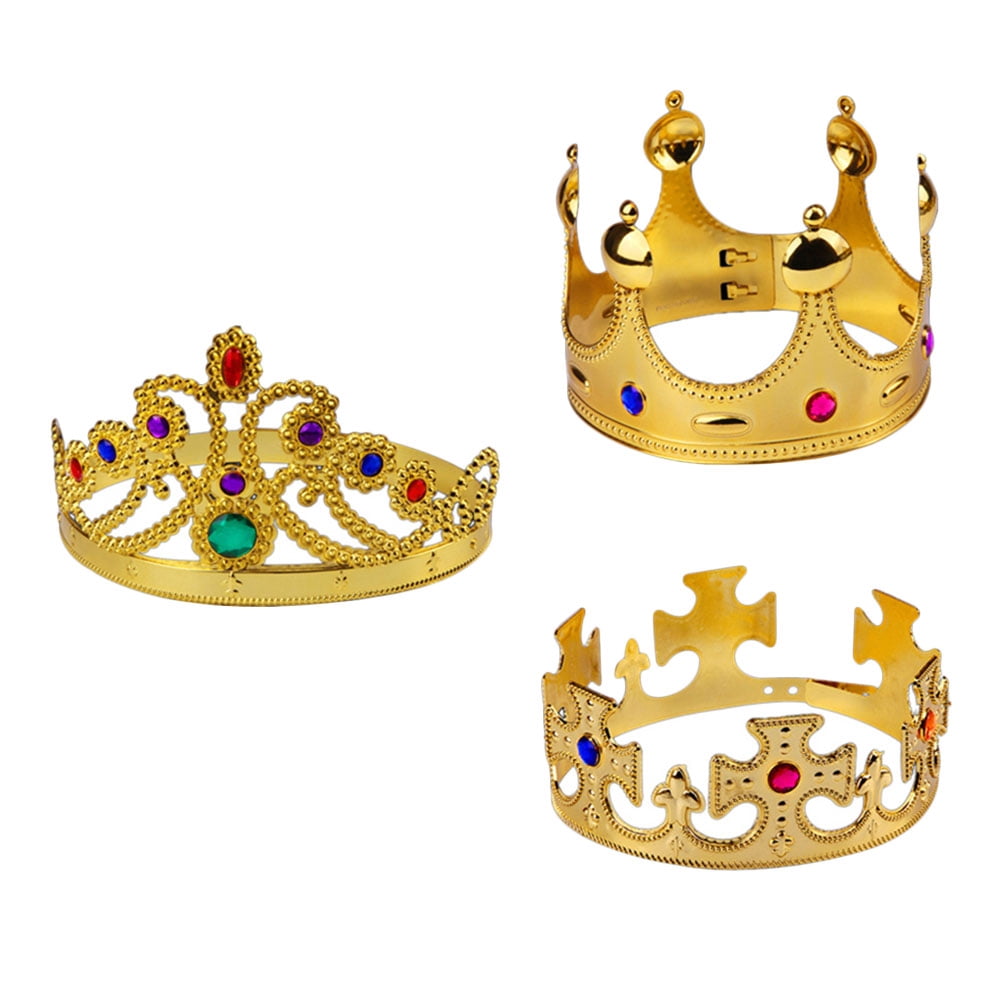 3 Pcs Prince Crown Kids Dress up Props Birthday Party Crowns - Walmart.com