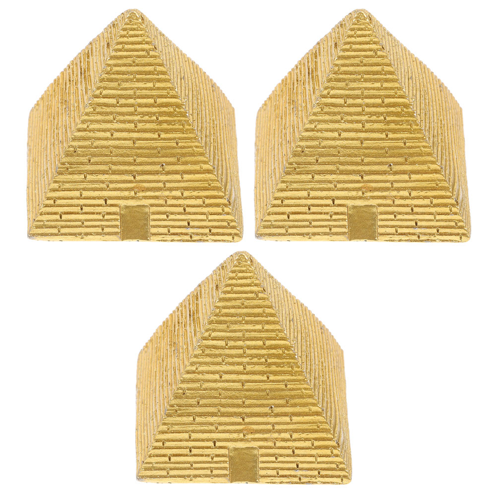 3 Pcs Pyramid Sand Table Toy Sand Table Pyramid Resin Pyramid Model ...