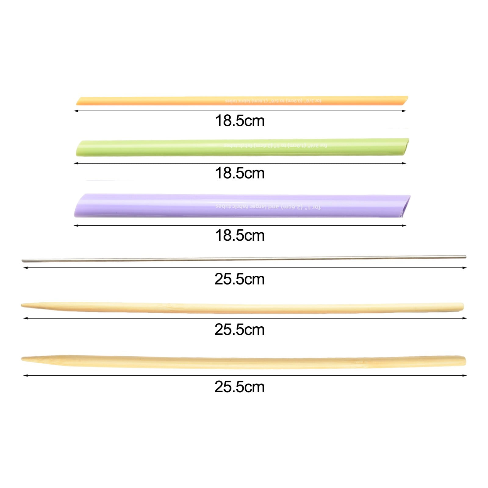 3 Pcs Quick Turn Fabric Set Assorted Sizes Tube Turner for Sewing Diy ...