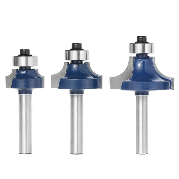 3 Pcs Radius 1/4" Shank Round Over Beading Edging Router Bit Set For ...