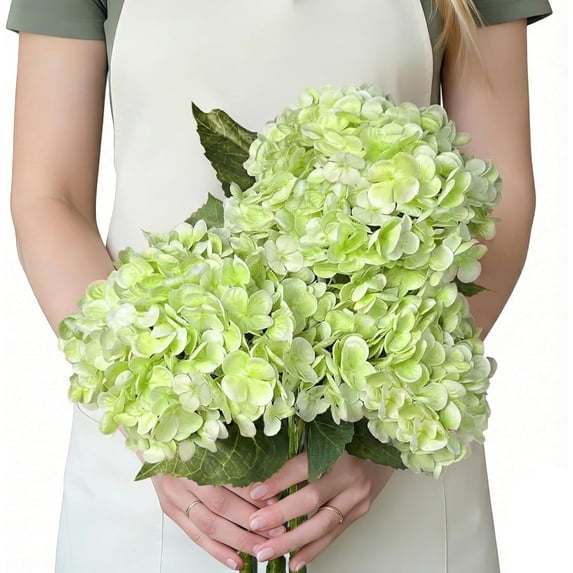 3 Pcs Real Touch Hydrangea Artificial Flowers, Washable & Lifelike 3D ...