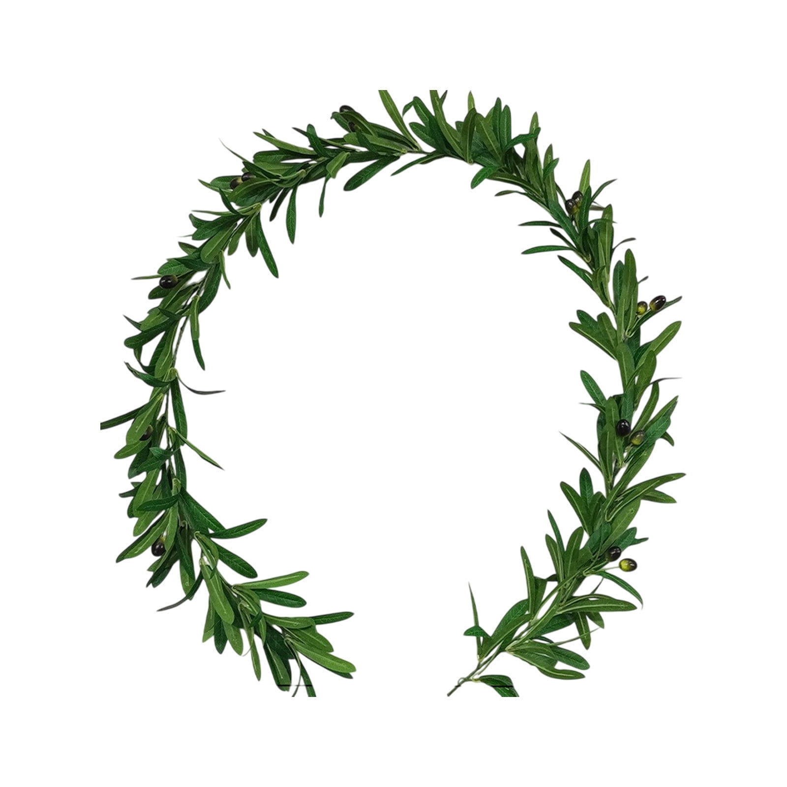 3 Pcs Realistic Artificial Olive Leaf Garland 6FT Green PVC Vine with ...