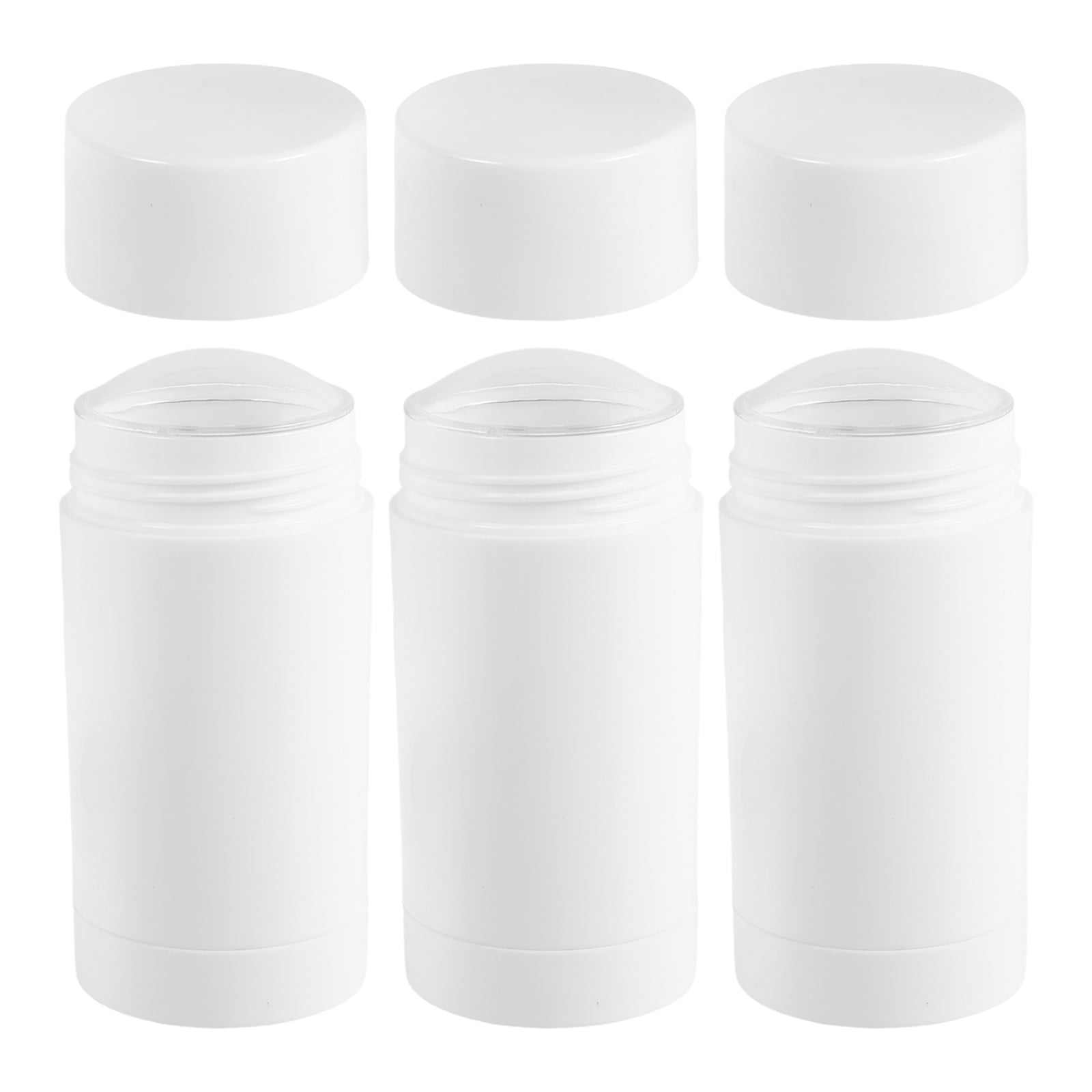 3 Pcs Refillable Deodorant Stick Plastic Empty Containers White ...