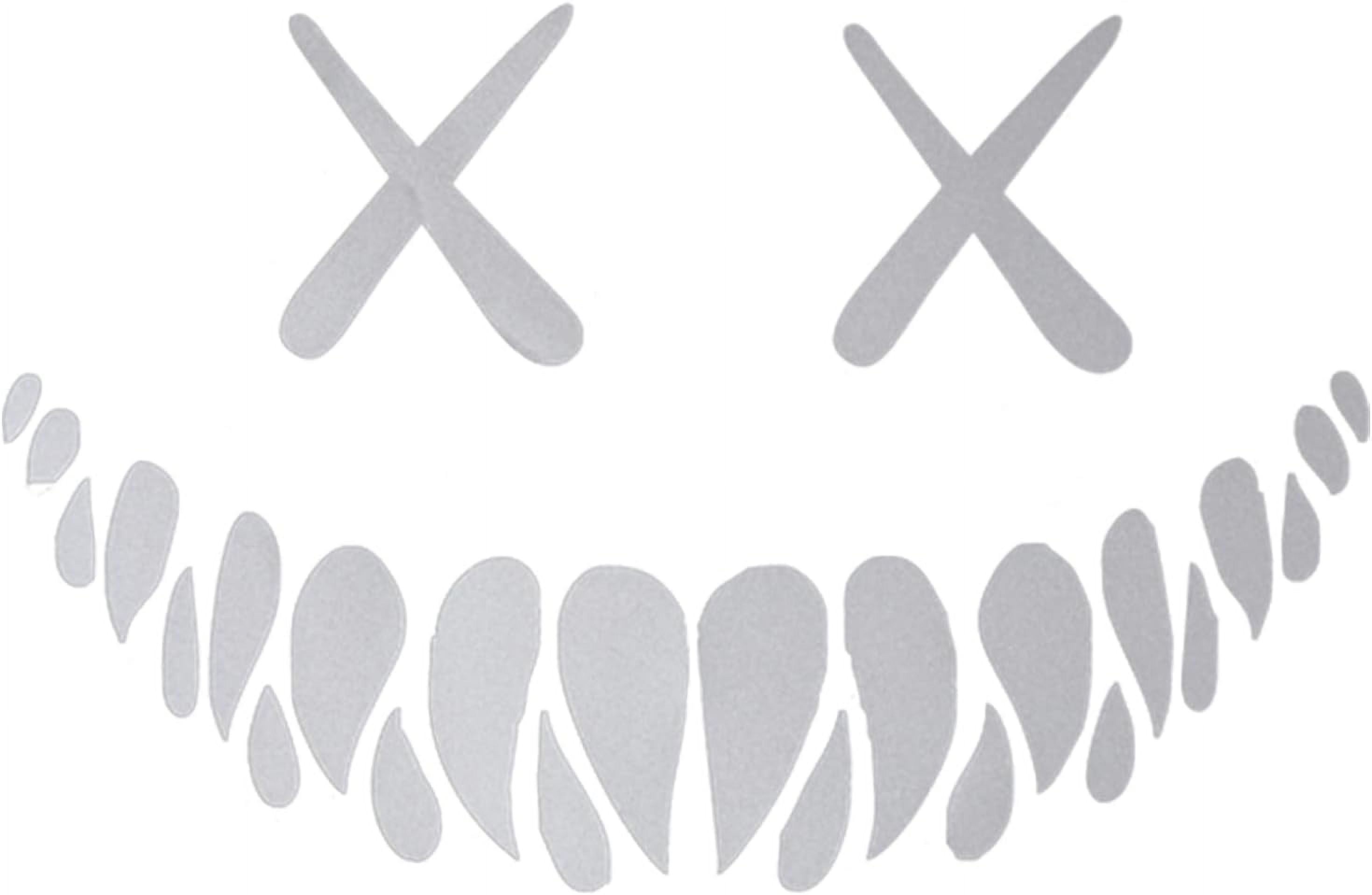 3 Pcs Reflective Car Sticker, 8 x 5 Inch Halloween Smile Demon Decal ...