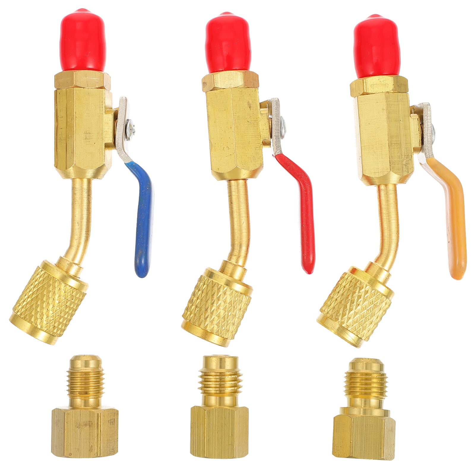 GETAJGHSD Compact Ball Valves Brass Golden for Technicians 3Pcs 3.34X0 ...
