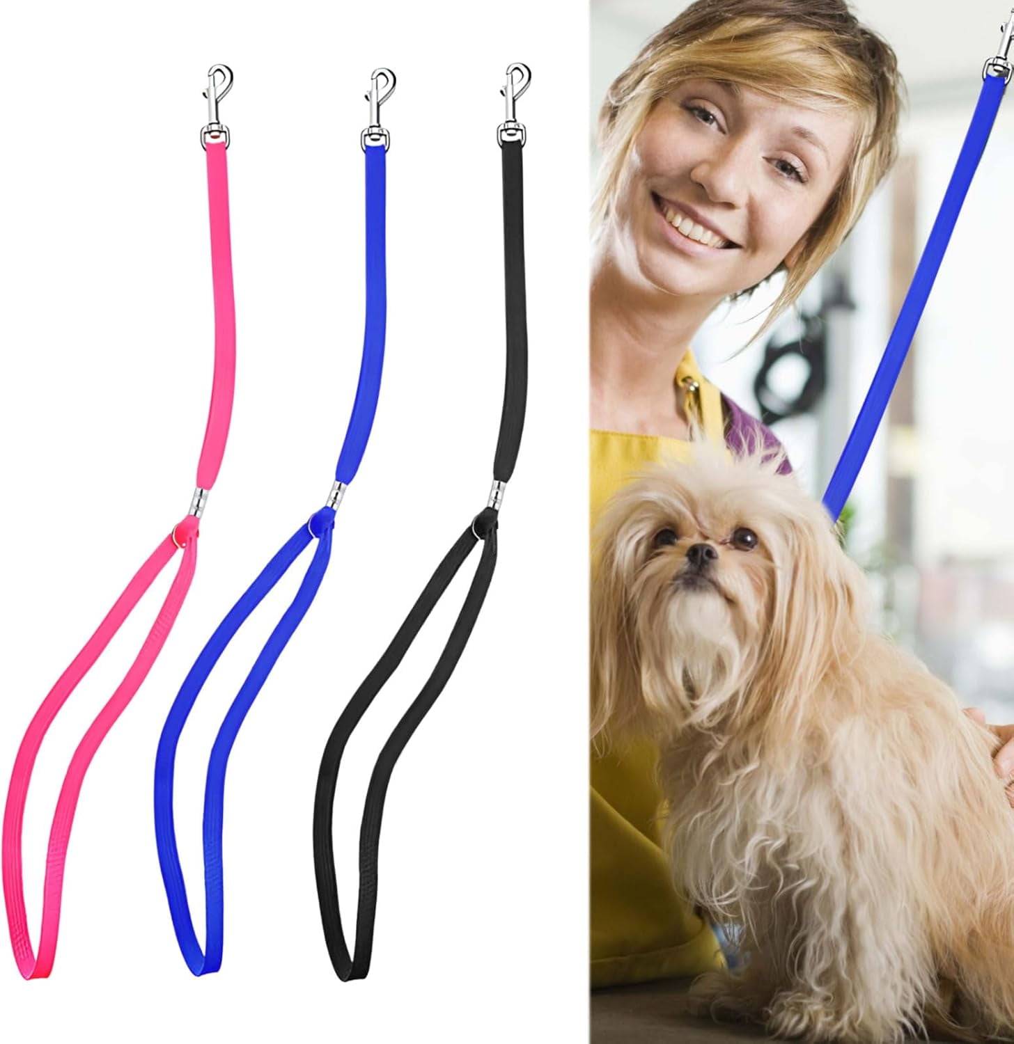 3 Pcs Restraints Dog Grooming Harness Pet Strap Dog Grooming Belly Strap For Table Pet Shower ...