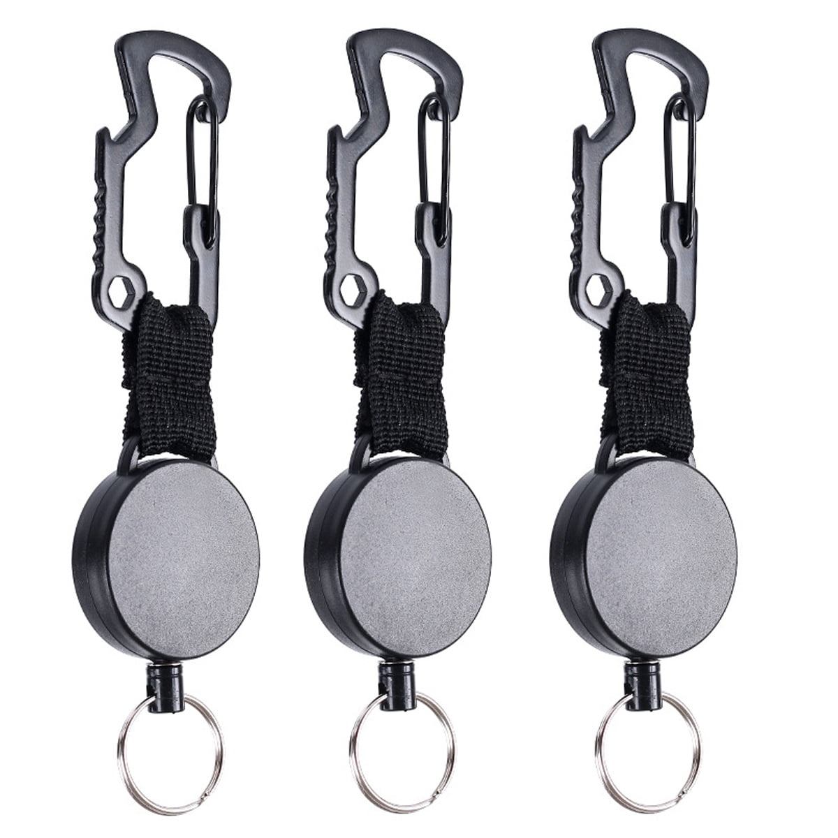 3 Pcs Retractable Key Chain Multitool Badge Holder Retractable Badge ...