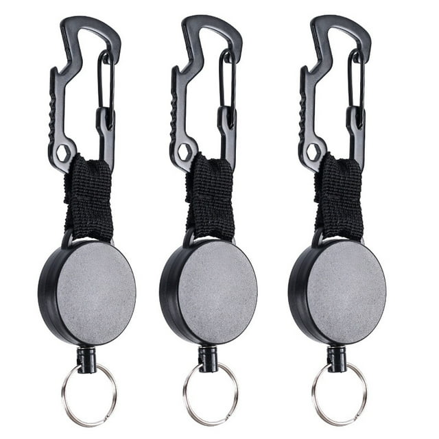 3 Pcs Retractable Key Chain Multitool Badge Holder Retractable Badge ...