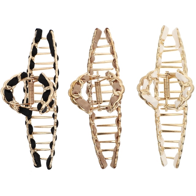 3 Pcs Retro Metal Claw Clip Vintage Hair Large Miss - Walmart.com