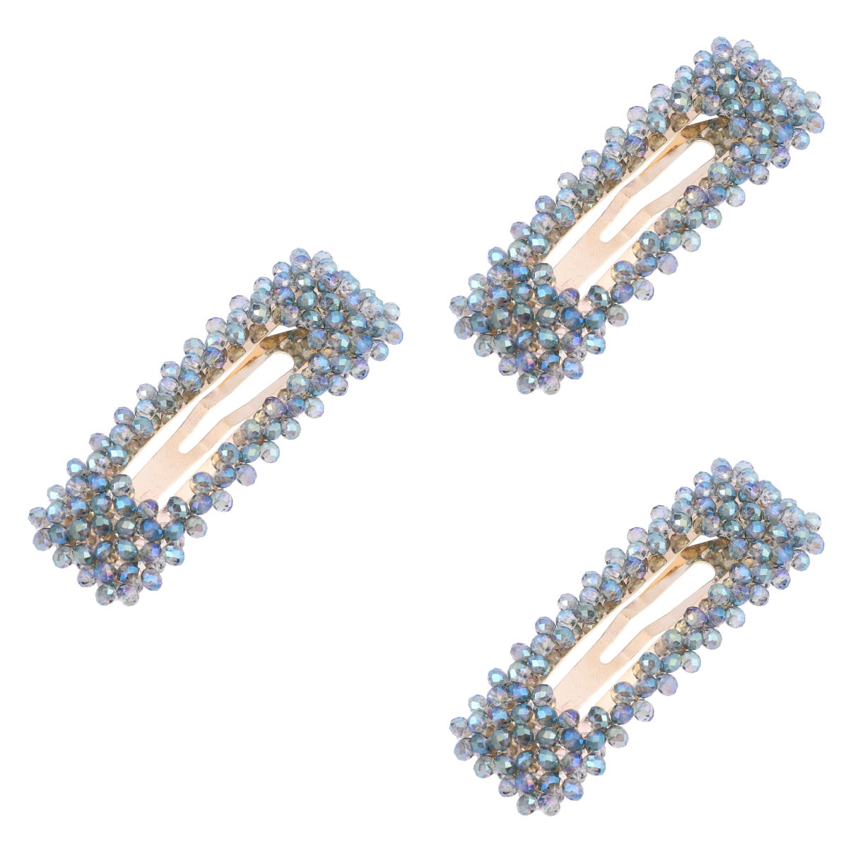 3 Pcs Rhinestone Beads Hair Clip Handmade Hair Clip Miss 7.80X2.80X0 ...