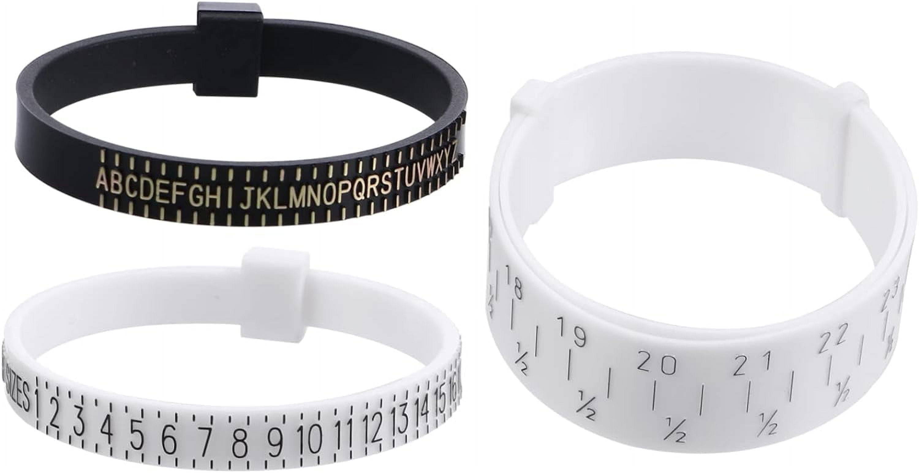 3 Pcs Ring Ruler Jewelry Measuring Tool Finger Sizer Rings Ring Mandrel ...