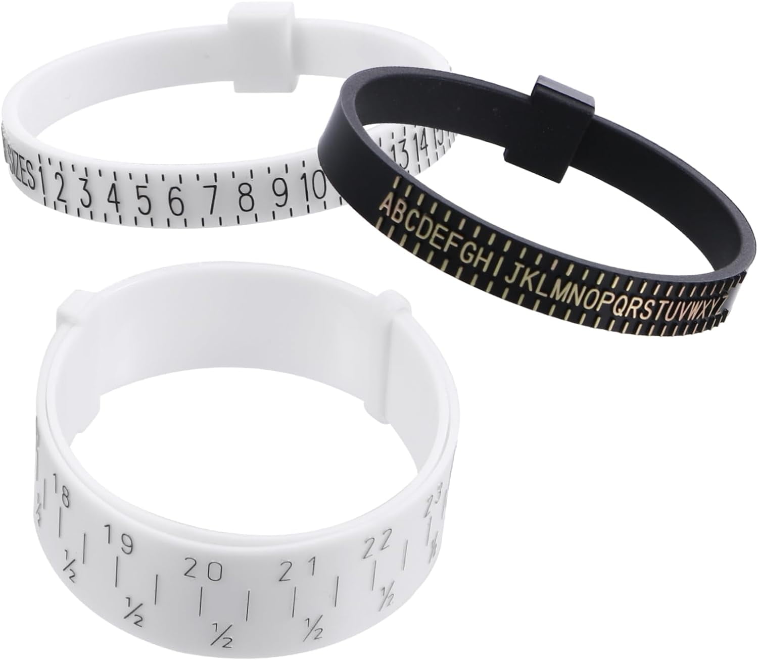 3 Pcs Ring Ruler Rings Body Jewels Finger Size Gauge Tools Finger ...