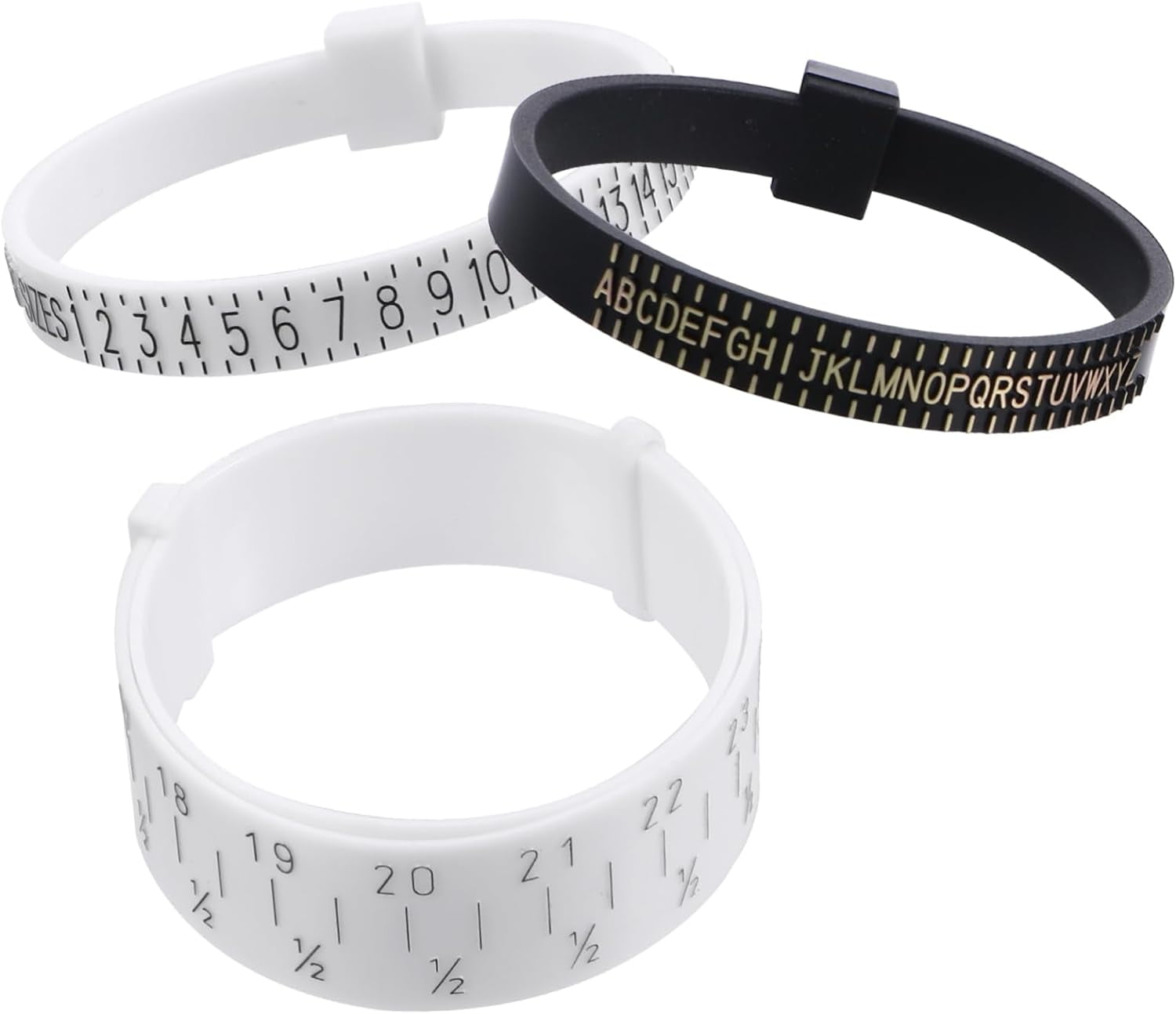 3 Pcs Ring Ruler Wrist Size Measure Tool Ring Sizing Measurement Ring ...