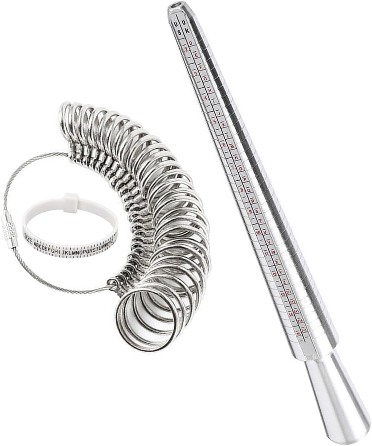 3 Pcs Ring Sizer Gauge Set, Sizing Measuring UK A-Z Ring Measurement ...