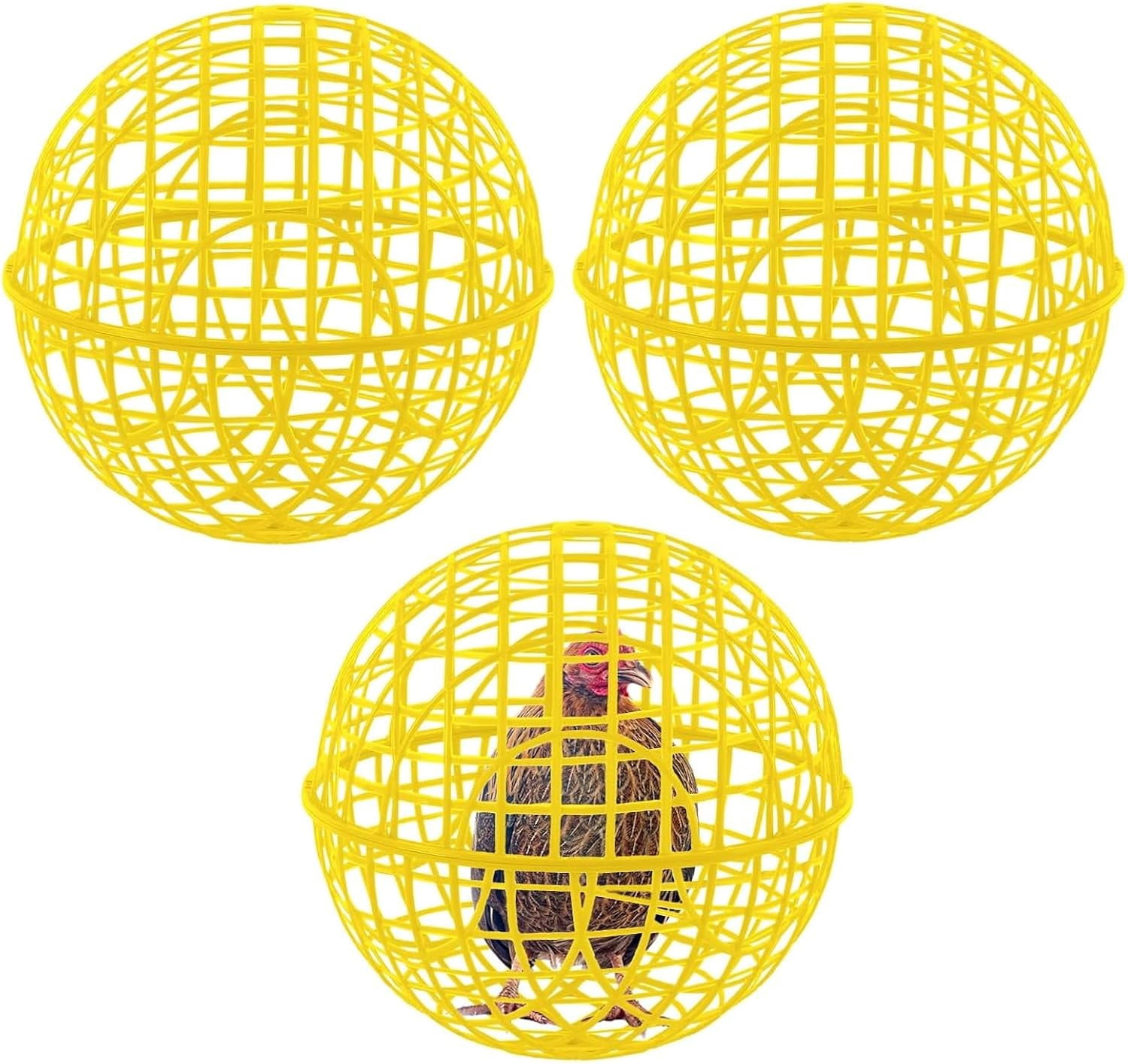 3 Pcs Rolling Chicken Coop Balls, 2026 New Multi-Size Plastic Portable ...