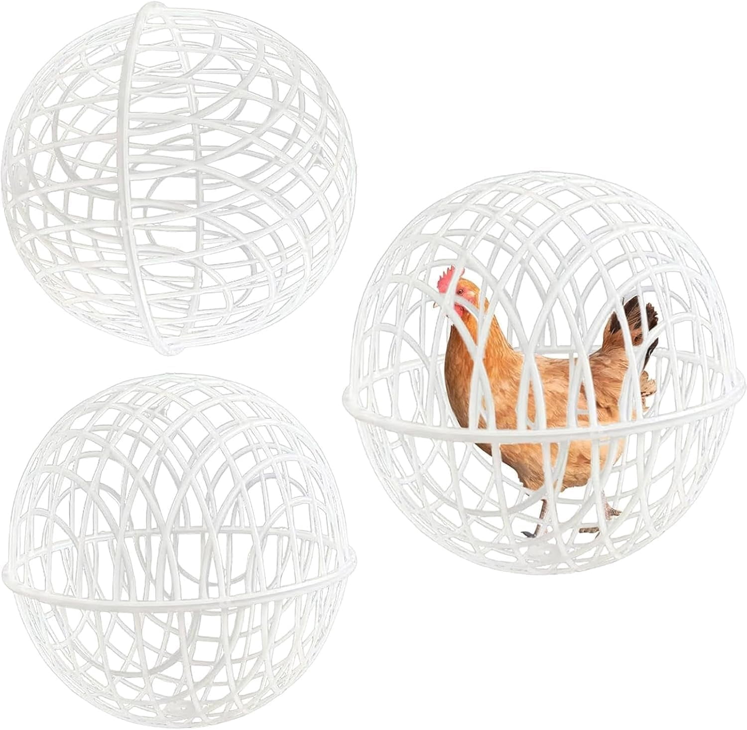 3 Pcs Rolling Chicken Coop Balls, Multi-Size Plastic Portable Round ...