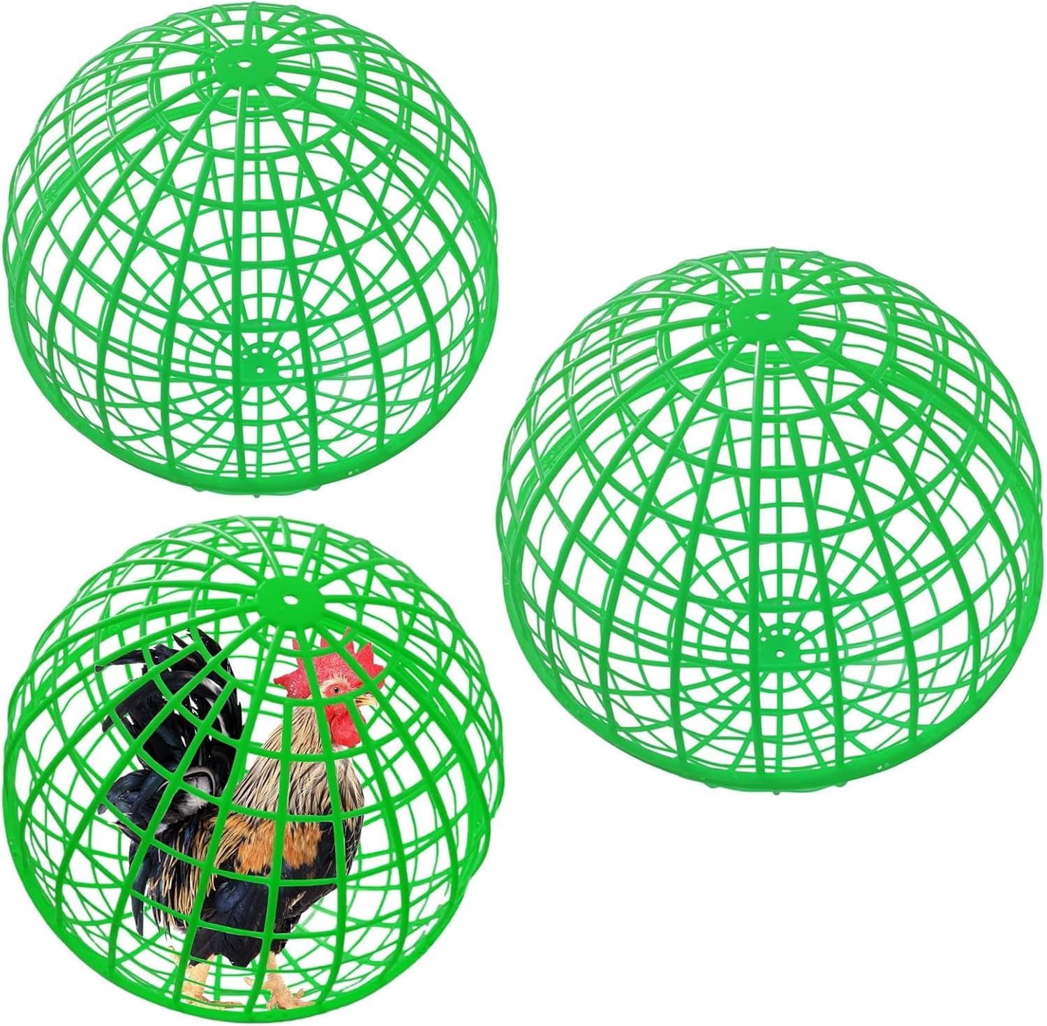 3 Pcs Rolling Chicken Coop Balls, Multi-Size Plastic Portable Round ...