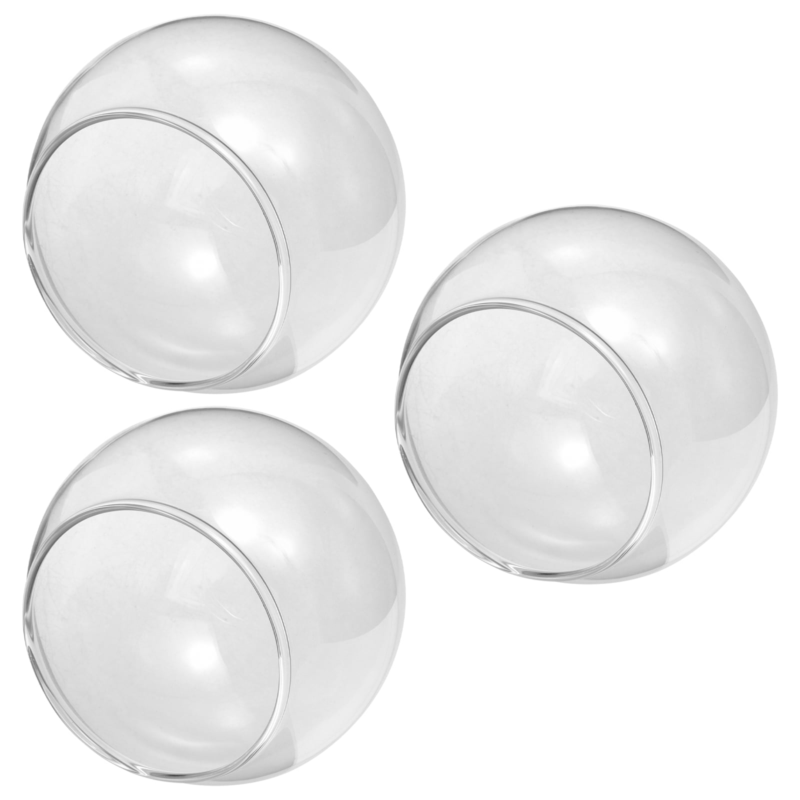 3 Pcs Round Glass Cover Tall Cake Dome Cake Cover Dome Food Cleanliness ...