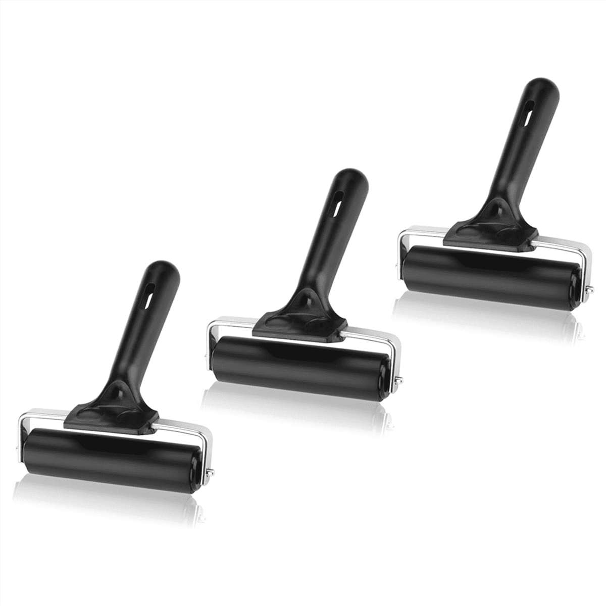 3 Pcs Rubber Brayer Roller Stamping Roller Gluing Roller Tool for ...