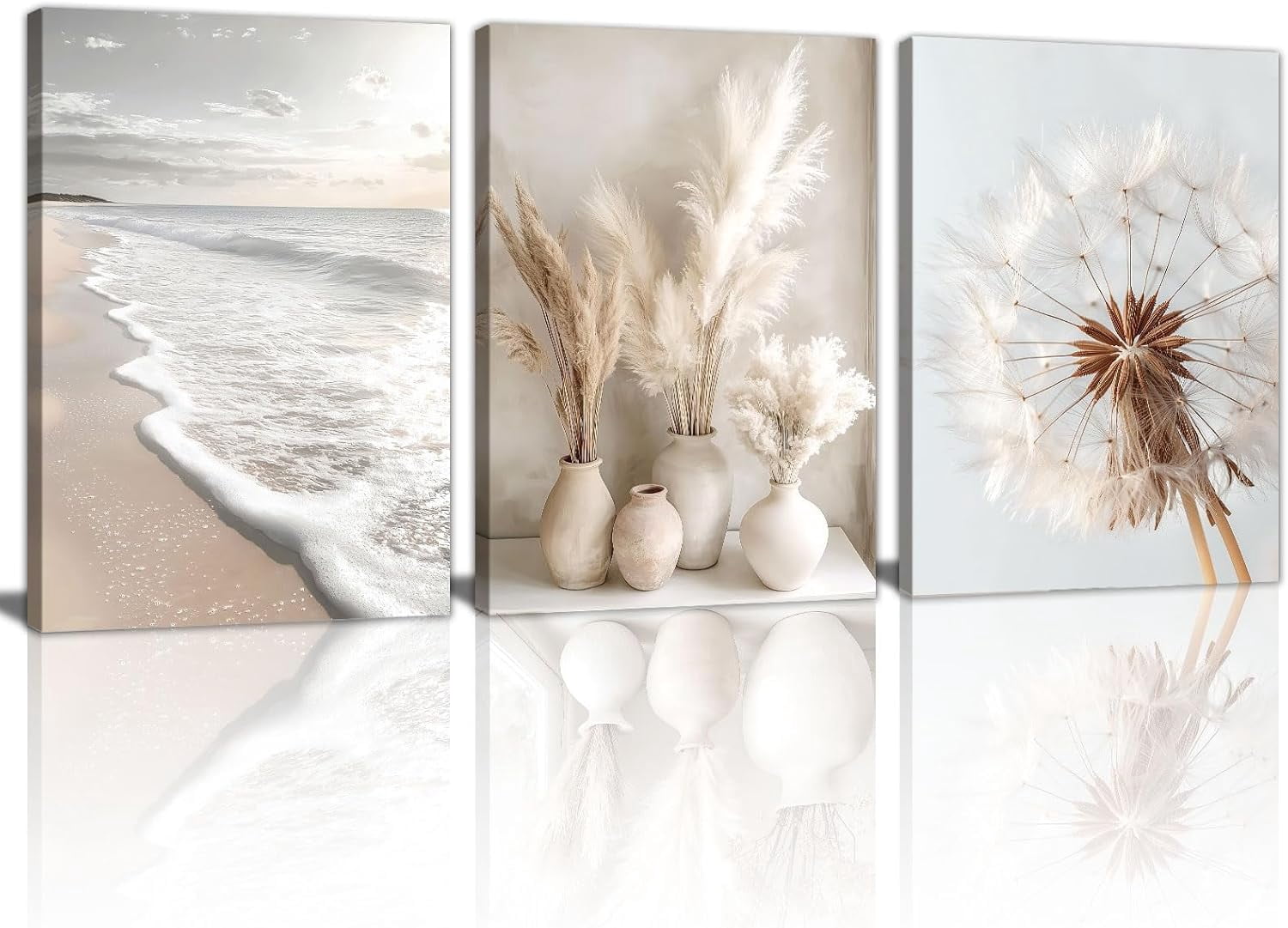 3 Pcs Rustic Farmhouse Floral Daisy Canvas Wall Art Vintage Country ...