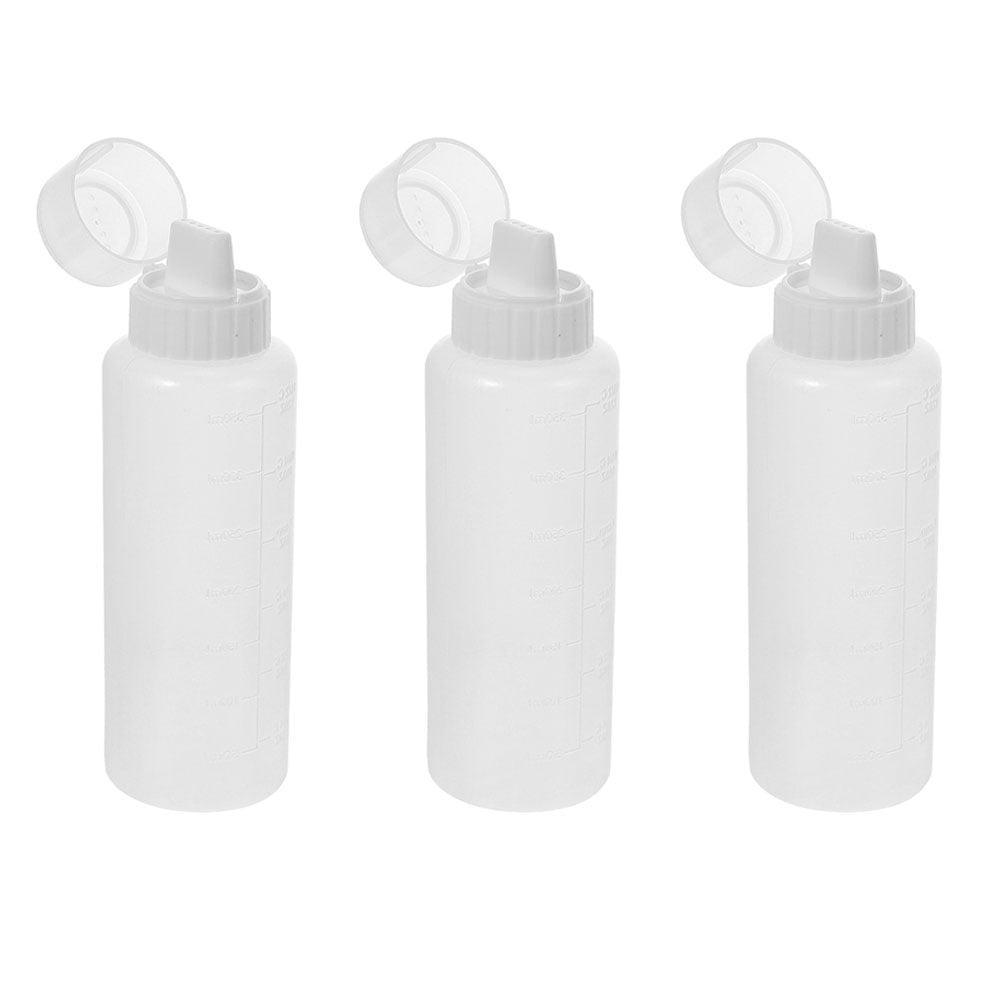 3 Pcs Salad Dressing Container Home Condiment Sauce Squeeze Jam Plastic ...