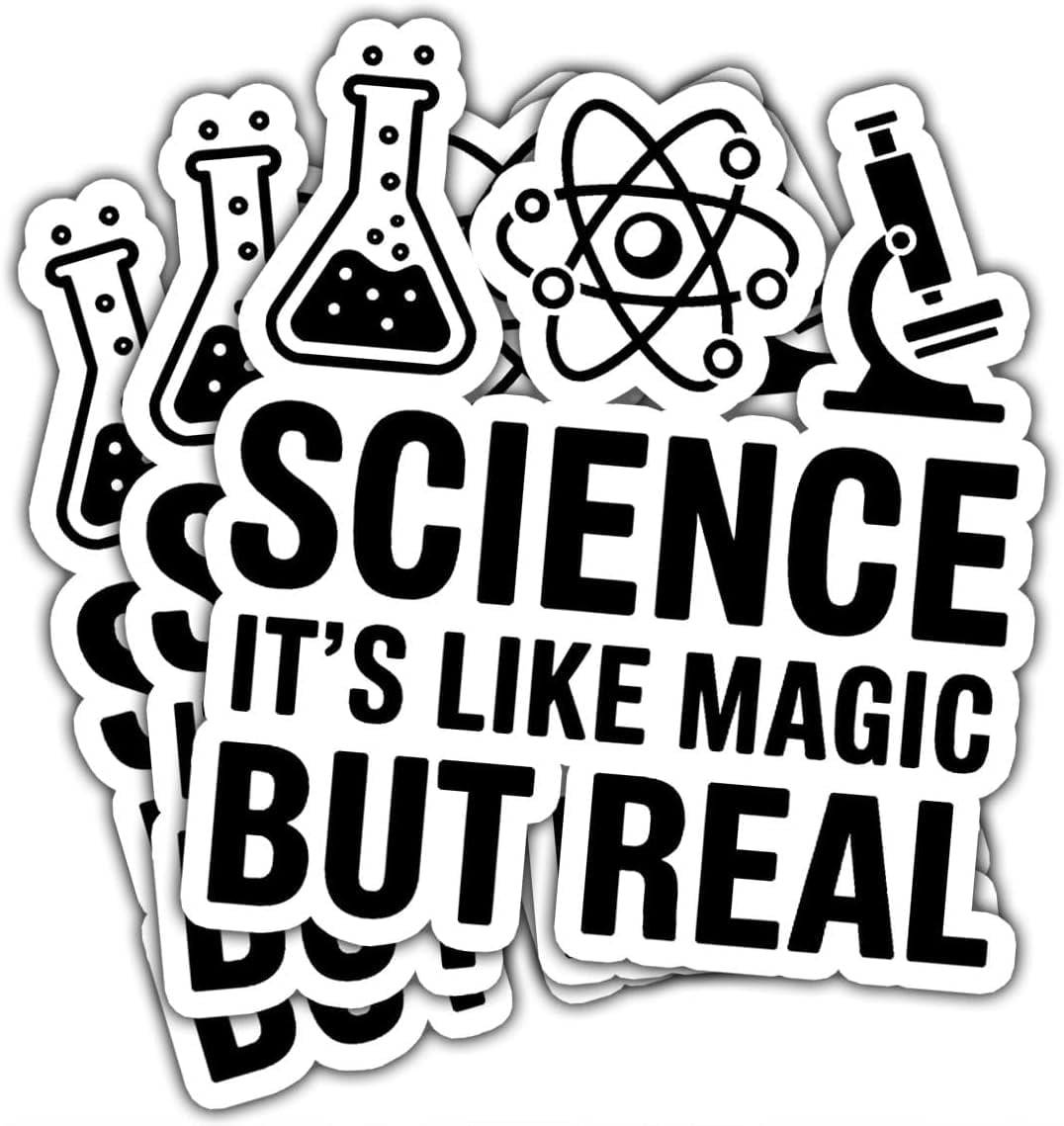 3 Pcs Science Its Like Magic But Real Sticker, Science Physics Stickers ...