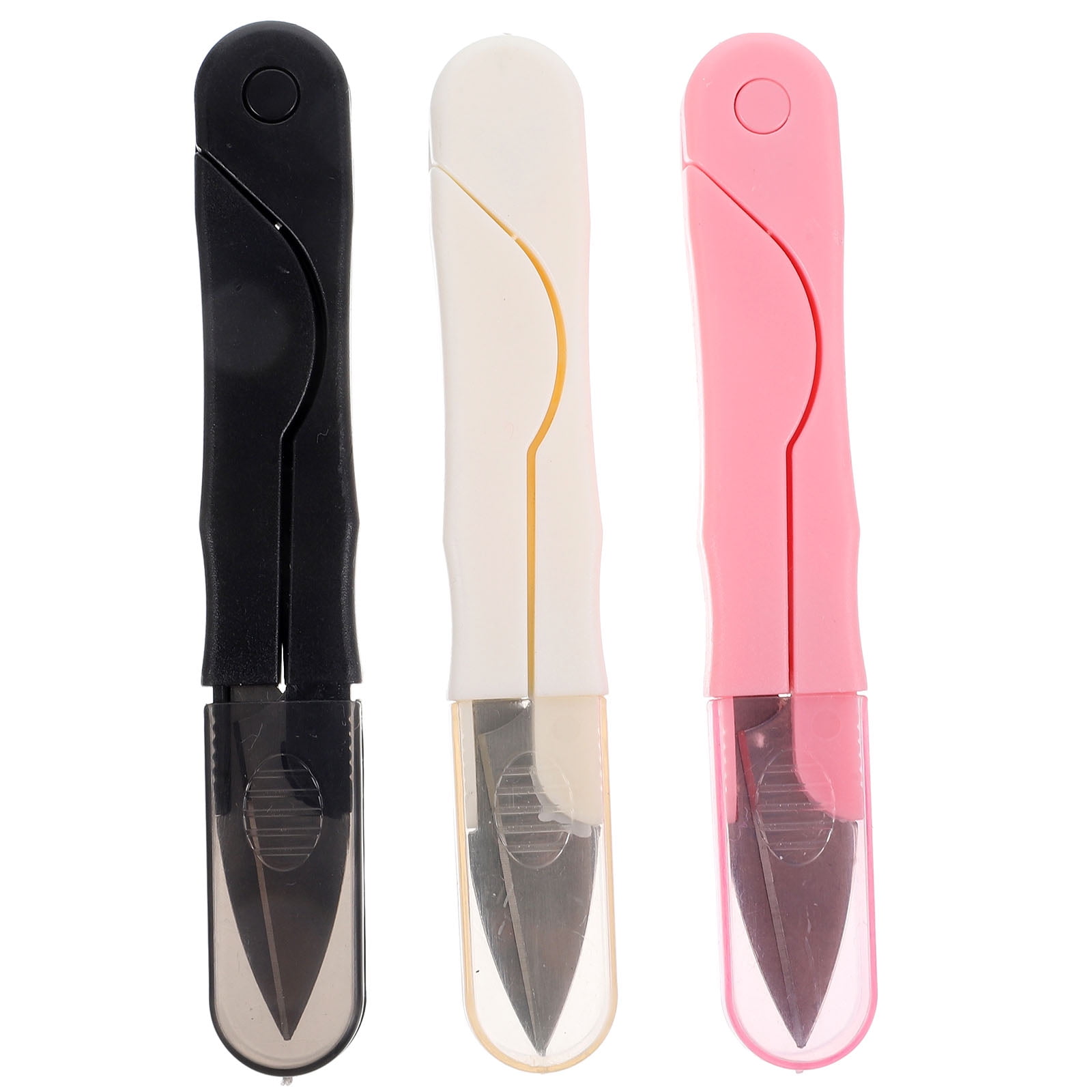 3 Pcs Scissors with Cover for Kitchen Use Garden Clippers Mini Fishing ...