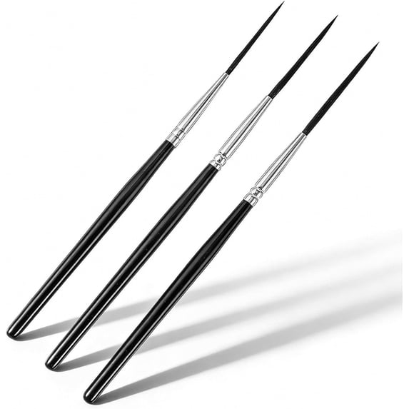 3 Pcs Script Pinstripe Brushes, Extra Long Fine Scroll Pinstriping ...