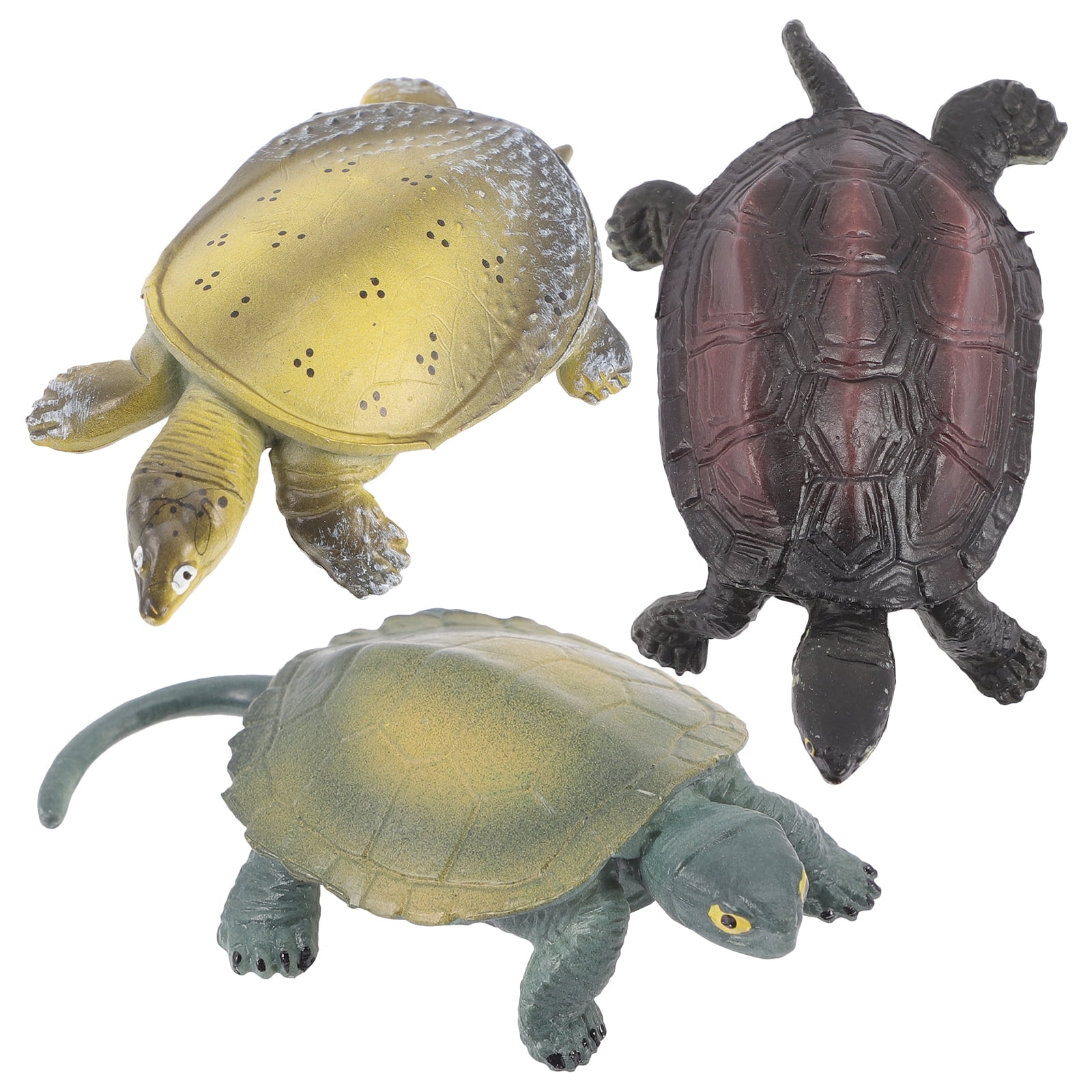 3 Pcs Sea Animals Kid Toys Turtle Model Creatures for Kids Ocean ...
