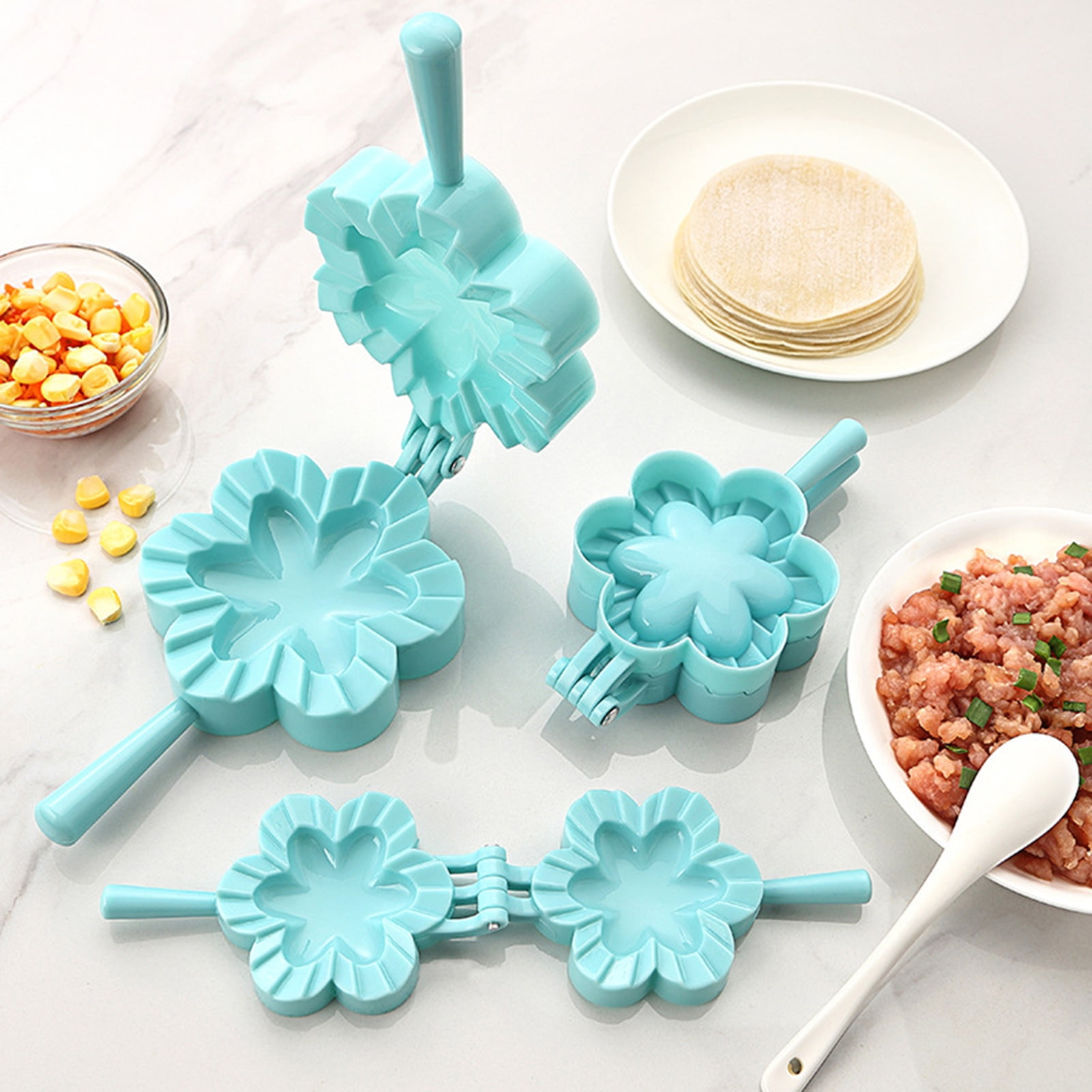 3 Pcs/Set Dumpling Mold Set Multiple Shapes Easy to Operate DIY ...