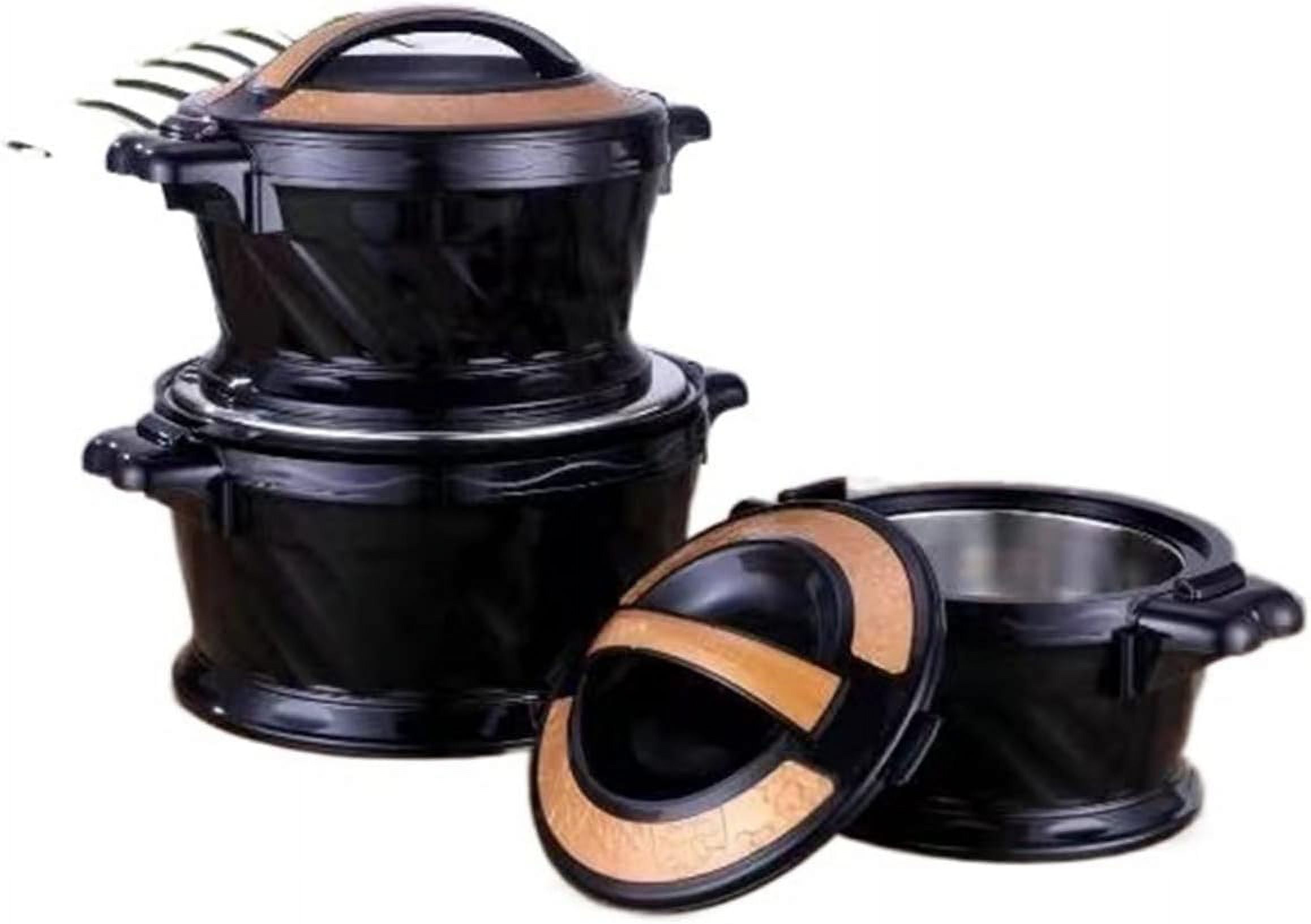 3 Pcs Set of Large Capacity Insulated Rice Buckets - 2.2/4.2/5.2L with ...