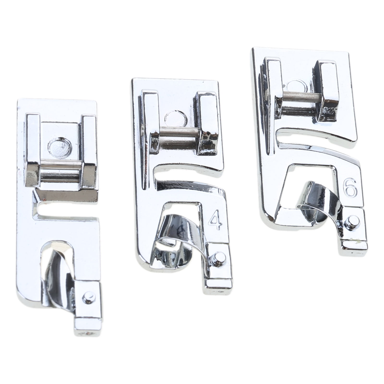 3 Pcs/Set Rolled Hems Presser Foot Narrow Foot Hemmer Set 3mm 4mm 6mm Hemming Pressure Feet for ...