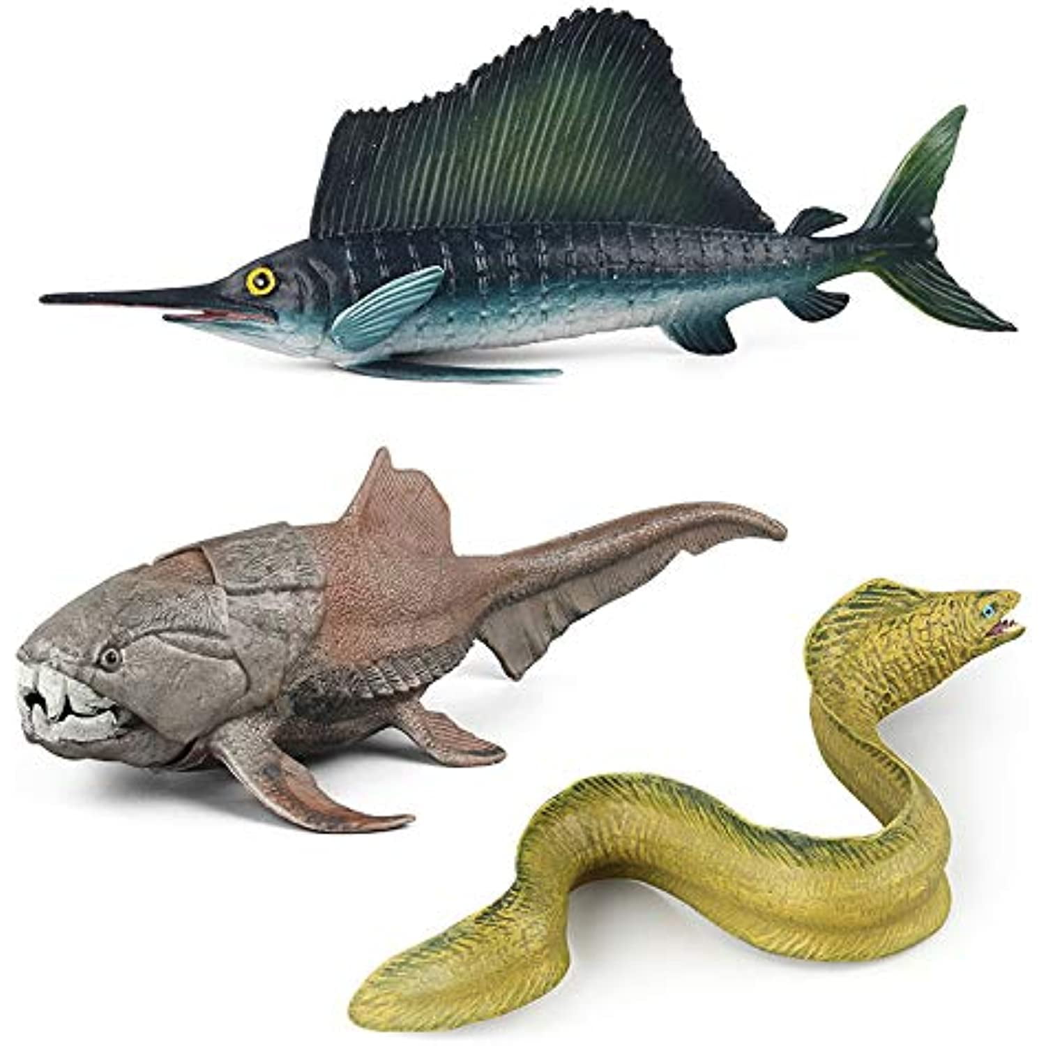 3 Pcs/Set Simulated Deep Sea Life Animals Figurines Realistic Plastic ...