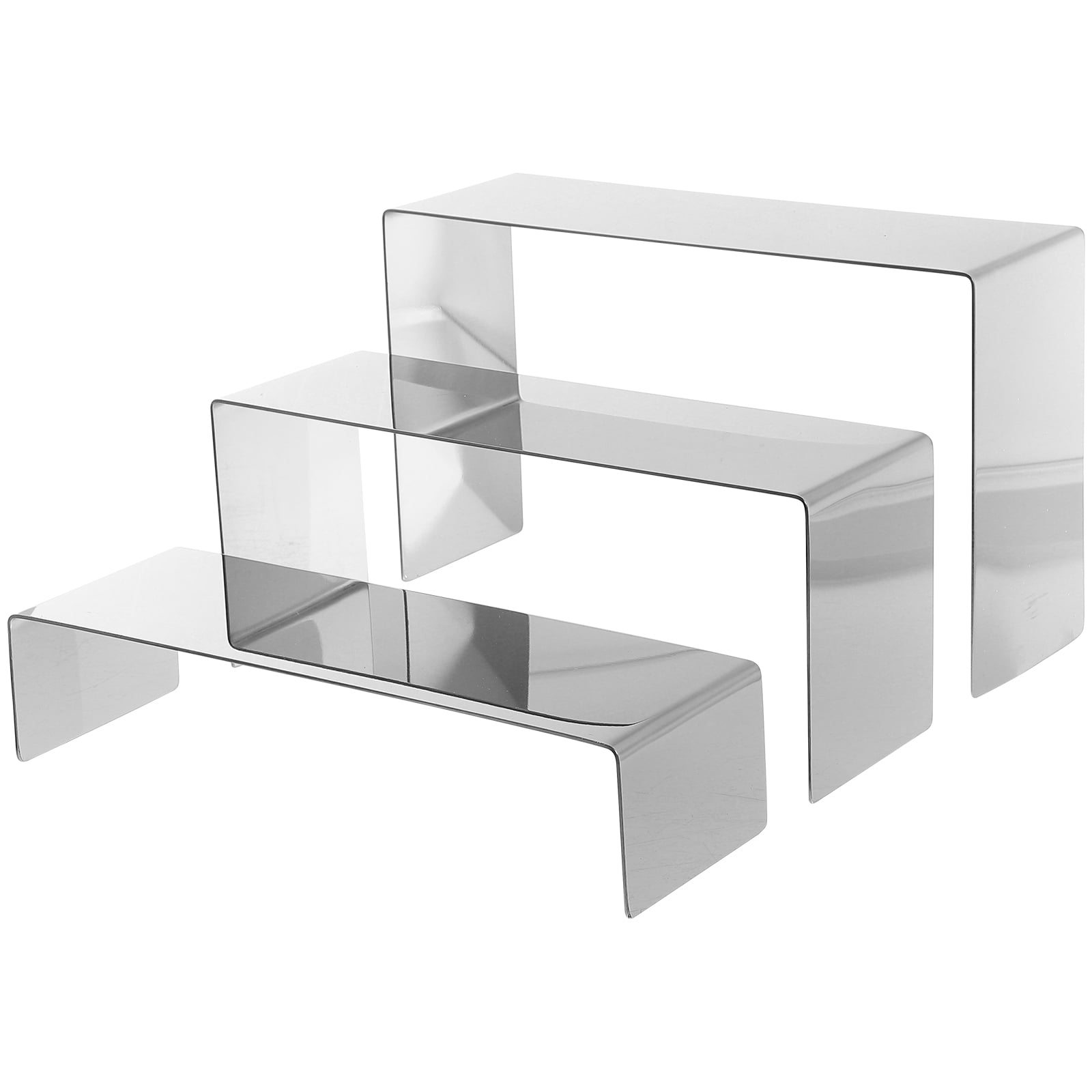 3 Pcs Shelving Brackets Stainless Steel Shoe Holder Storage Display ...