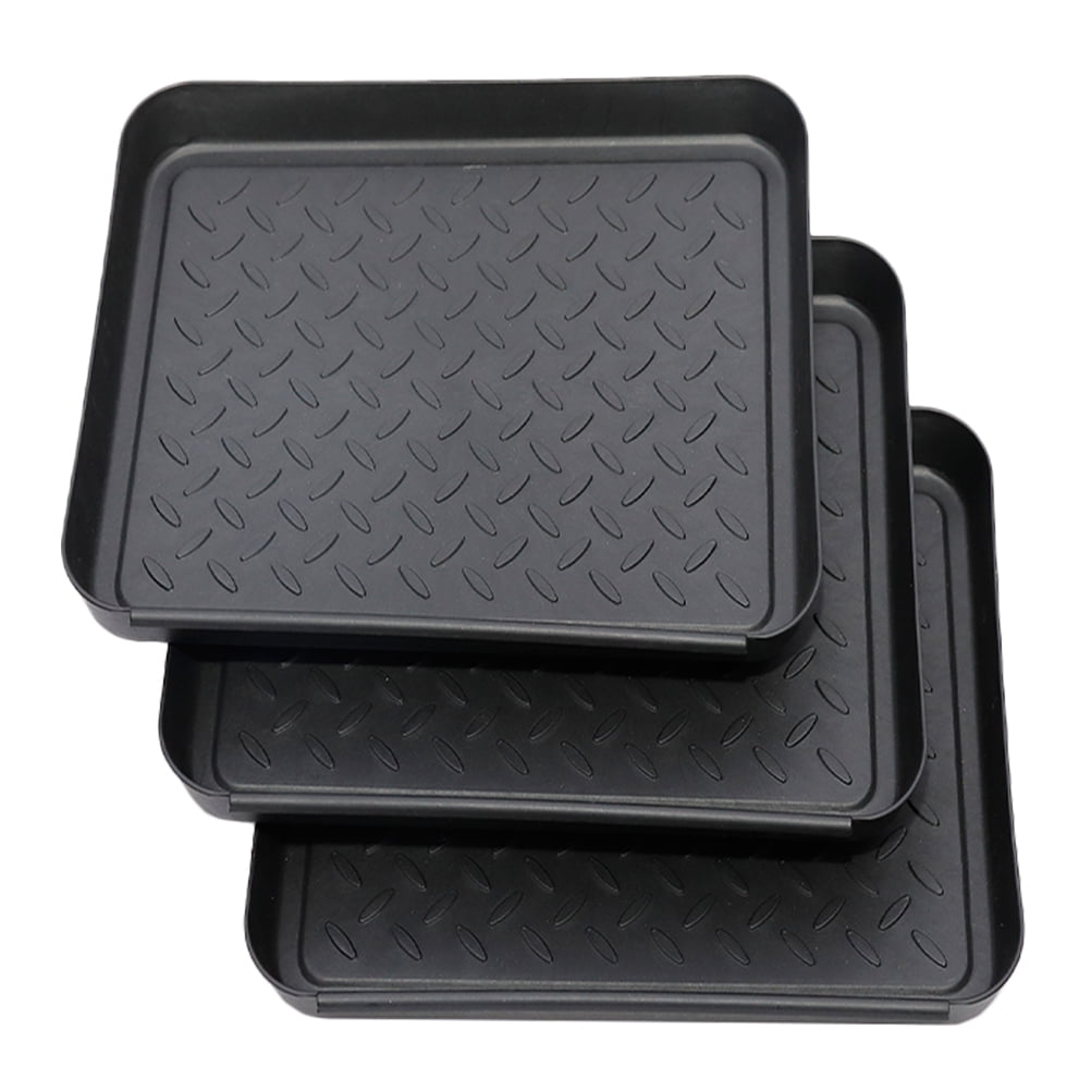 3 Pcs Shoe Tray Large Boot Plastic Trays for Plants Shoes Sundries Mats ...