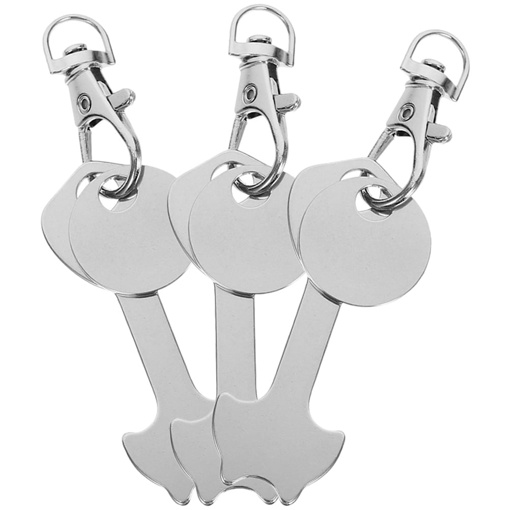 3 Pcs Shopping Trolley Token Cart Practical Tokens Men and Women ...