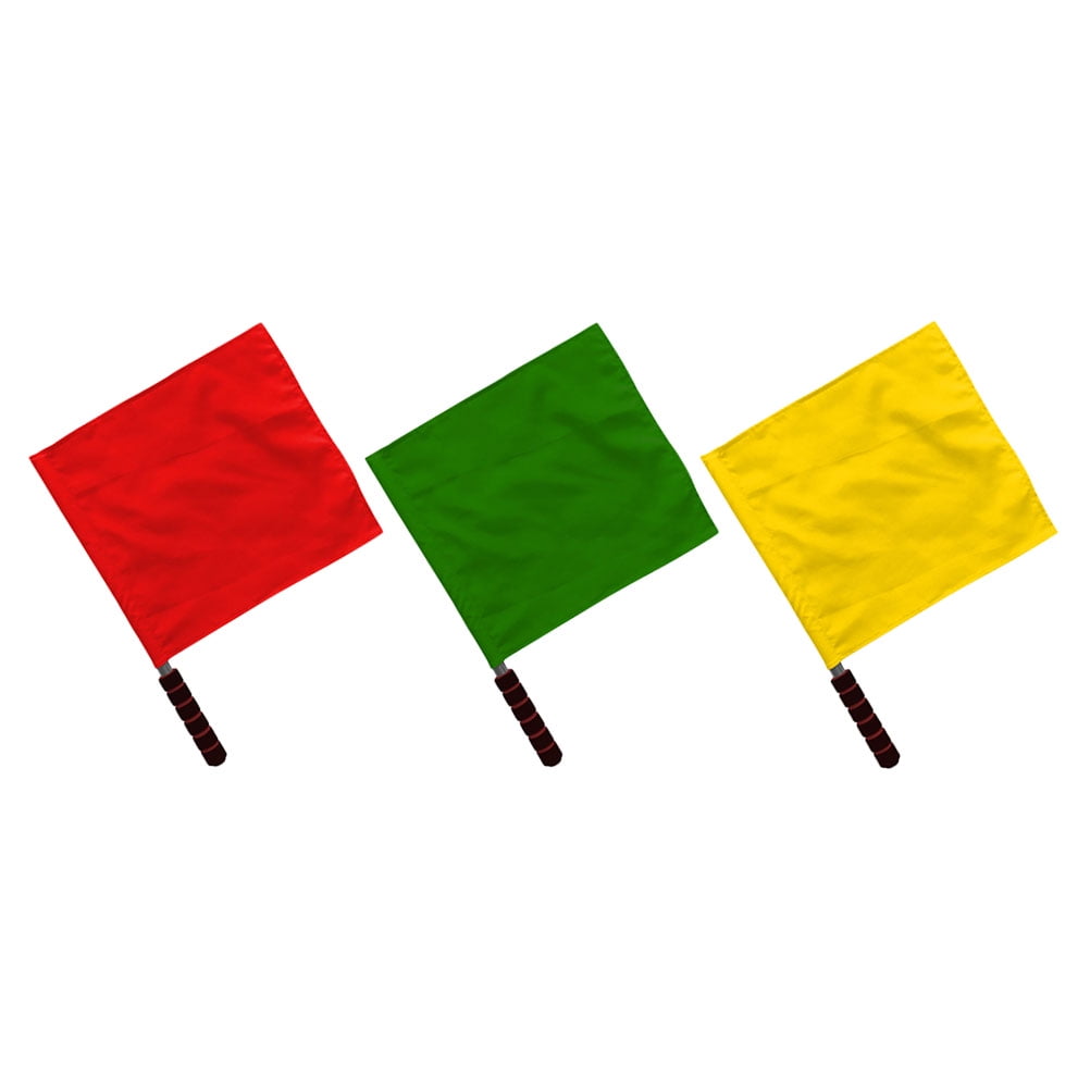 3 Pcs Signal Flag Yellow Soccer Referee Flags Banner - Walmart.com