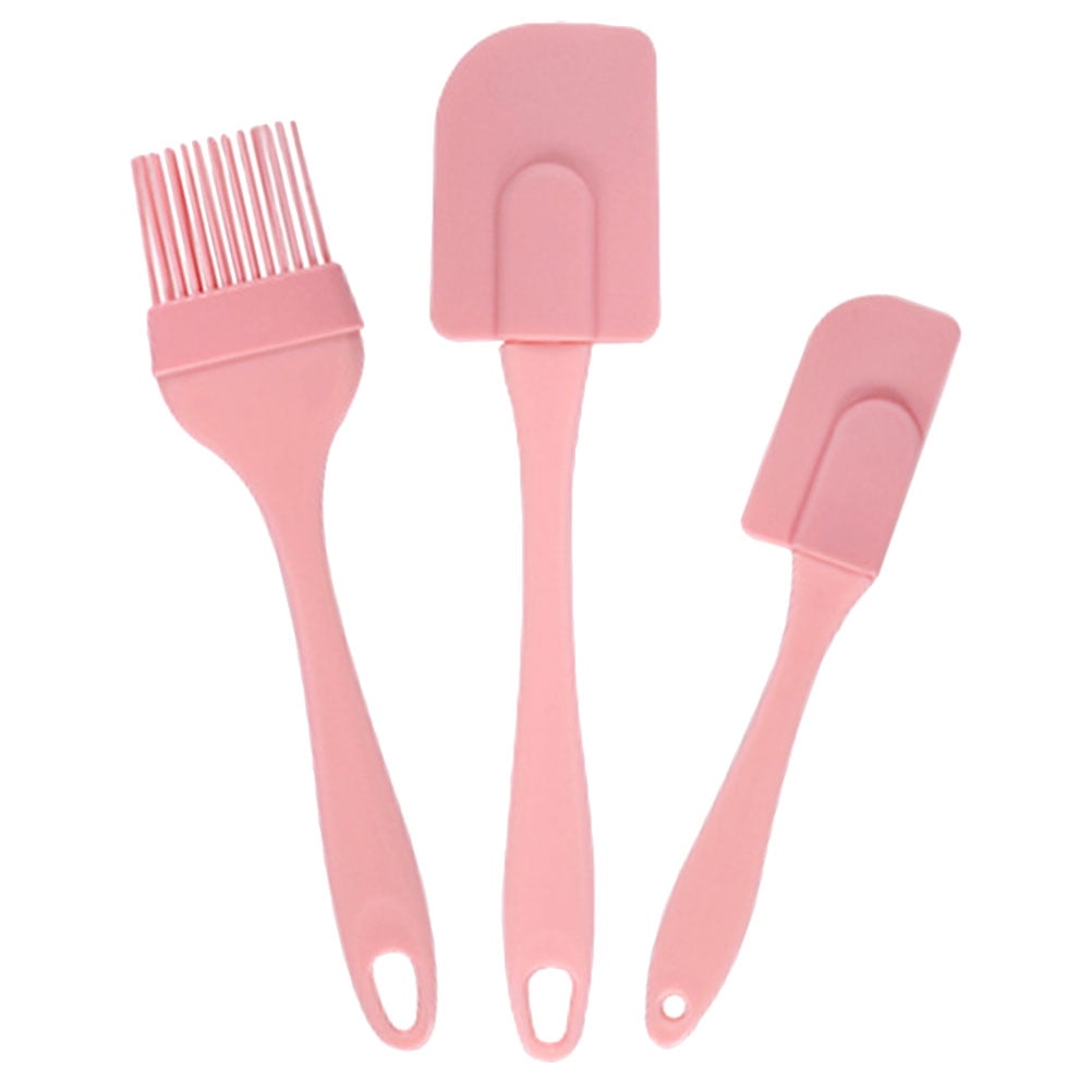 3 Pcs Silicone Baking Tools Small Spatula Scraper Spatulas Flatware Oil ...
