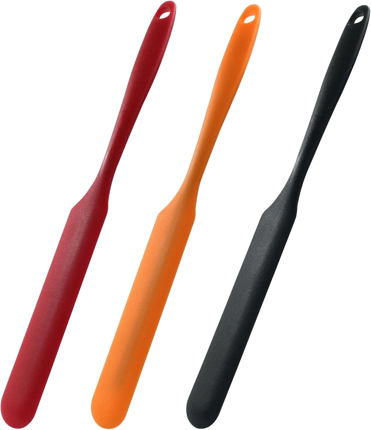 3 Pcs Silicone Jar Spatulas, Non-Stick Scraper Tools for Baking Cake ...